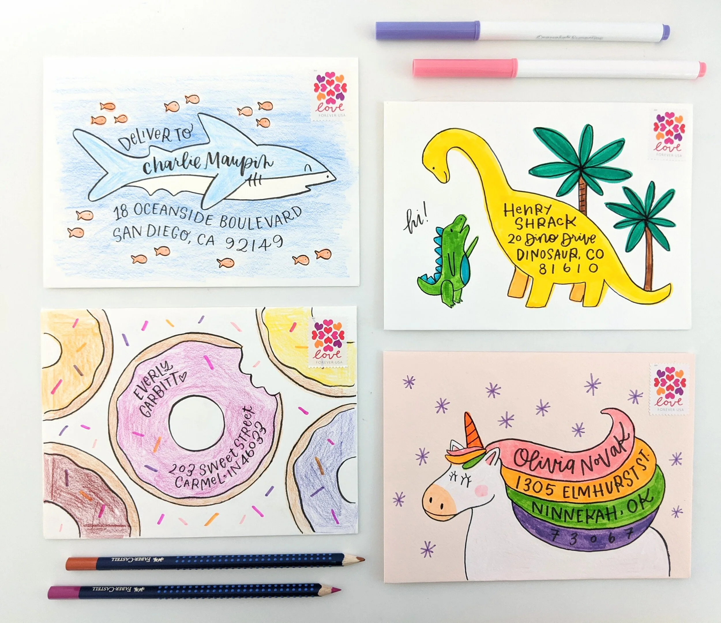 FREEBIE: Create Mail Art for Kids! — Hoopla! Letters