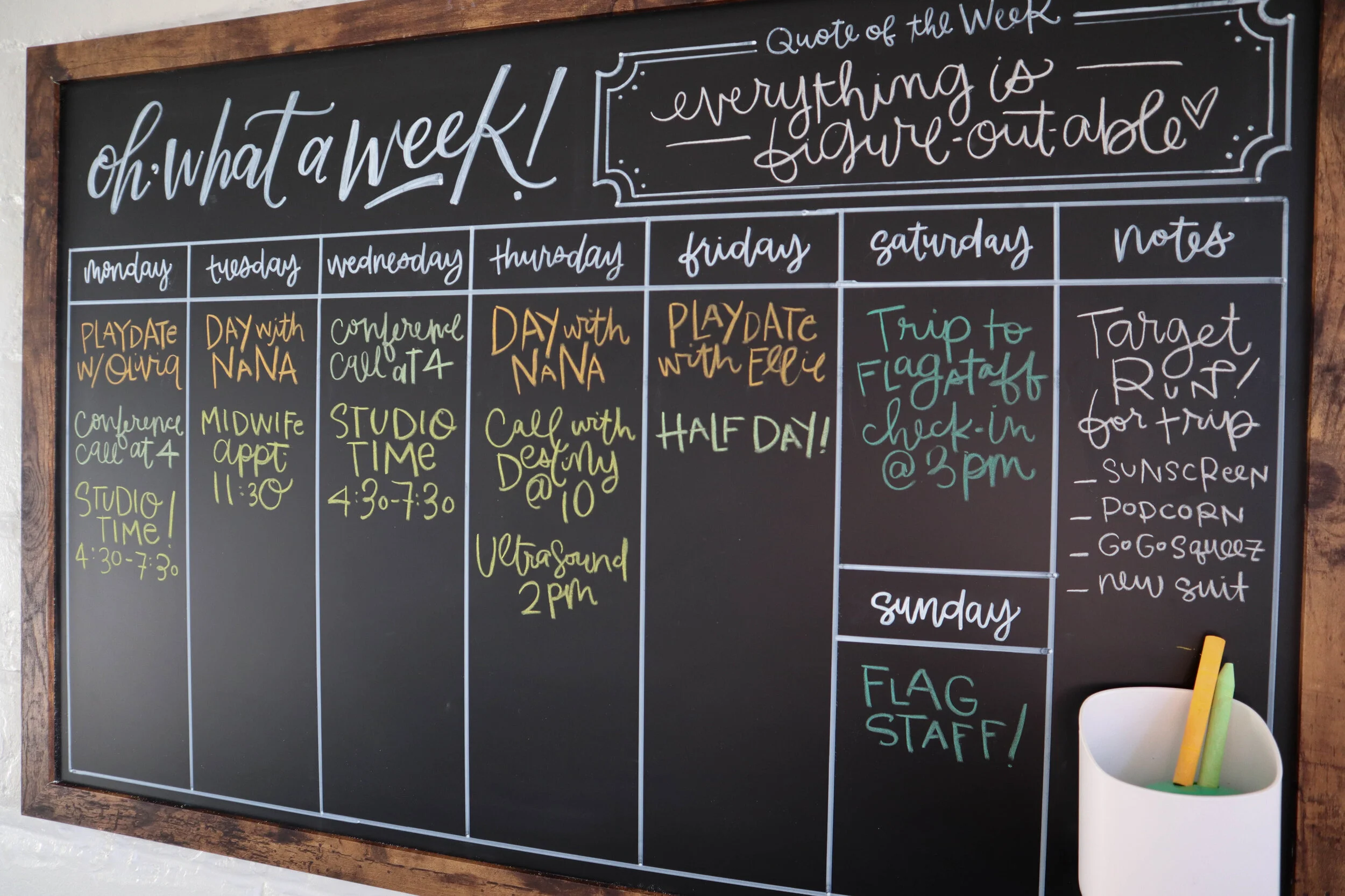 TUTORIAL: Family Command Center Chalkboard | DIY Chalkboard Calendar ...