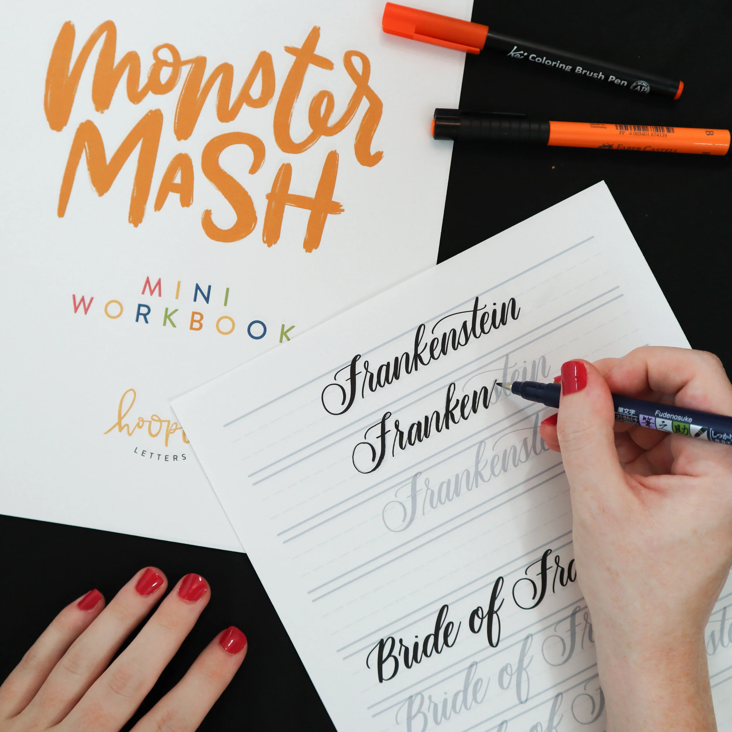 FREEBIE: Monster Mash Calligraphy Mini Workbook — Hoopla! Letters