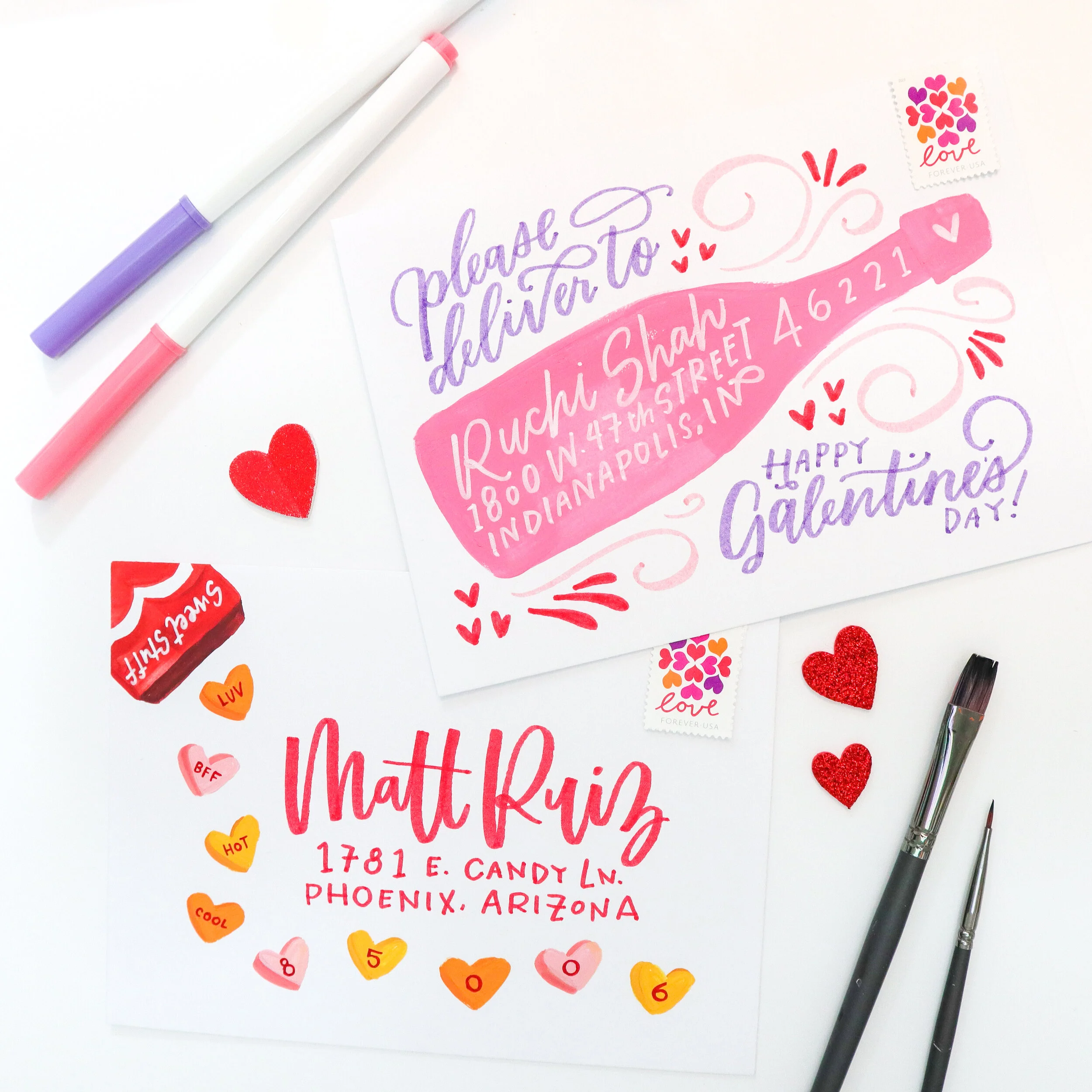 Send Some Love: Valentine’s Mail Art Tutorials — Hoopla! Letters