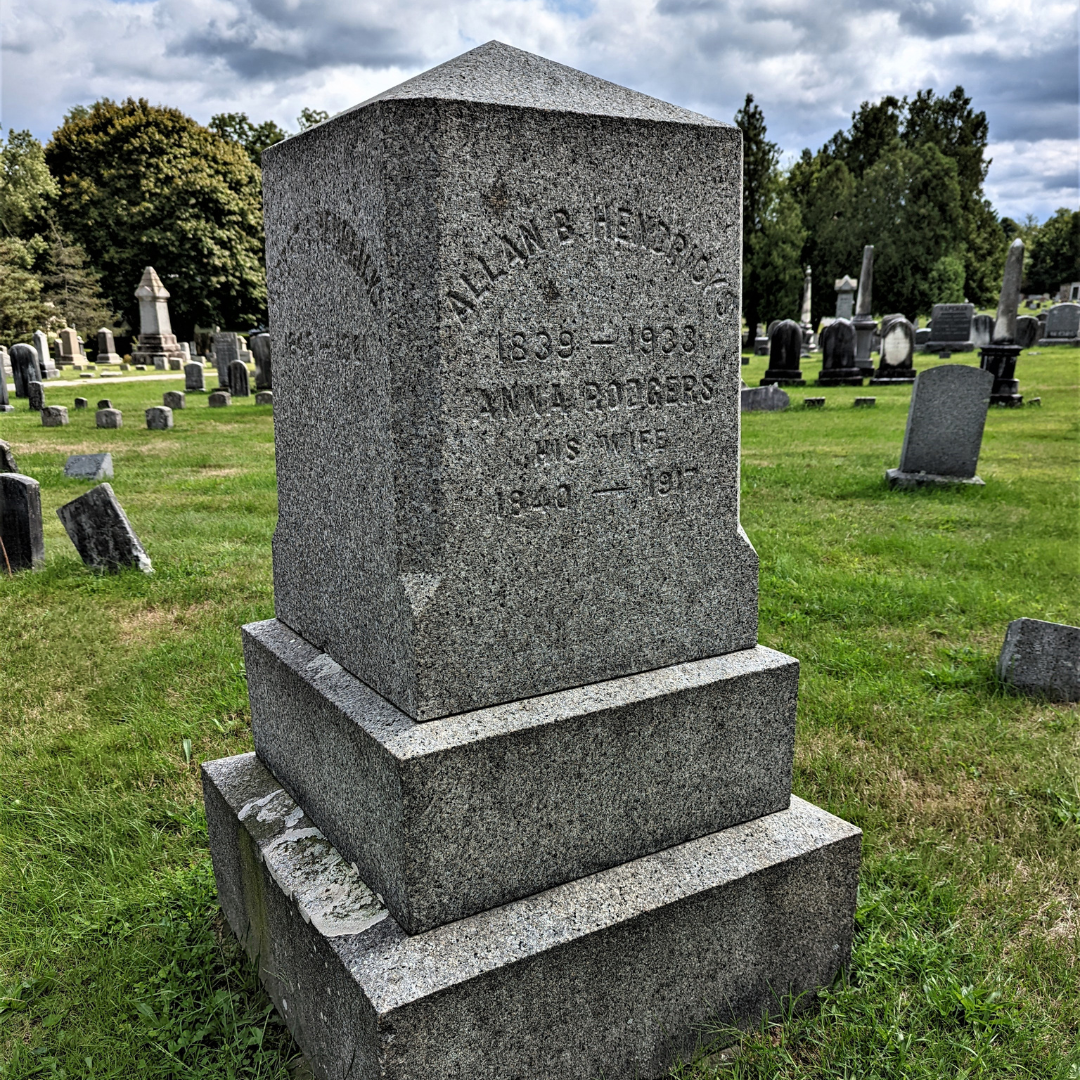 Cemetery Crawl - Allan B. Hendricks — Historic Red Hook