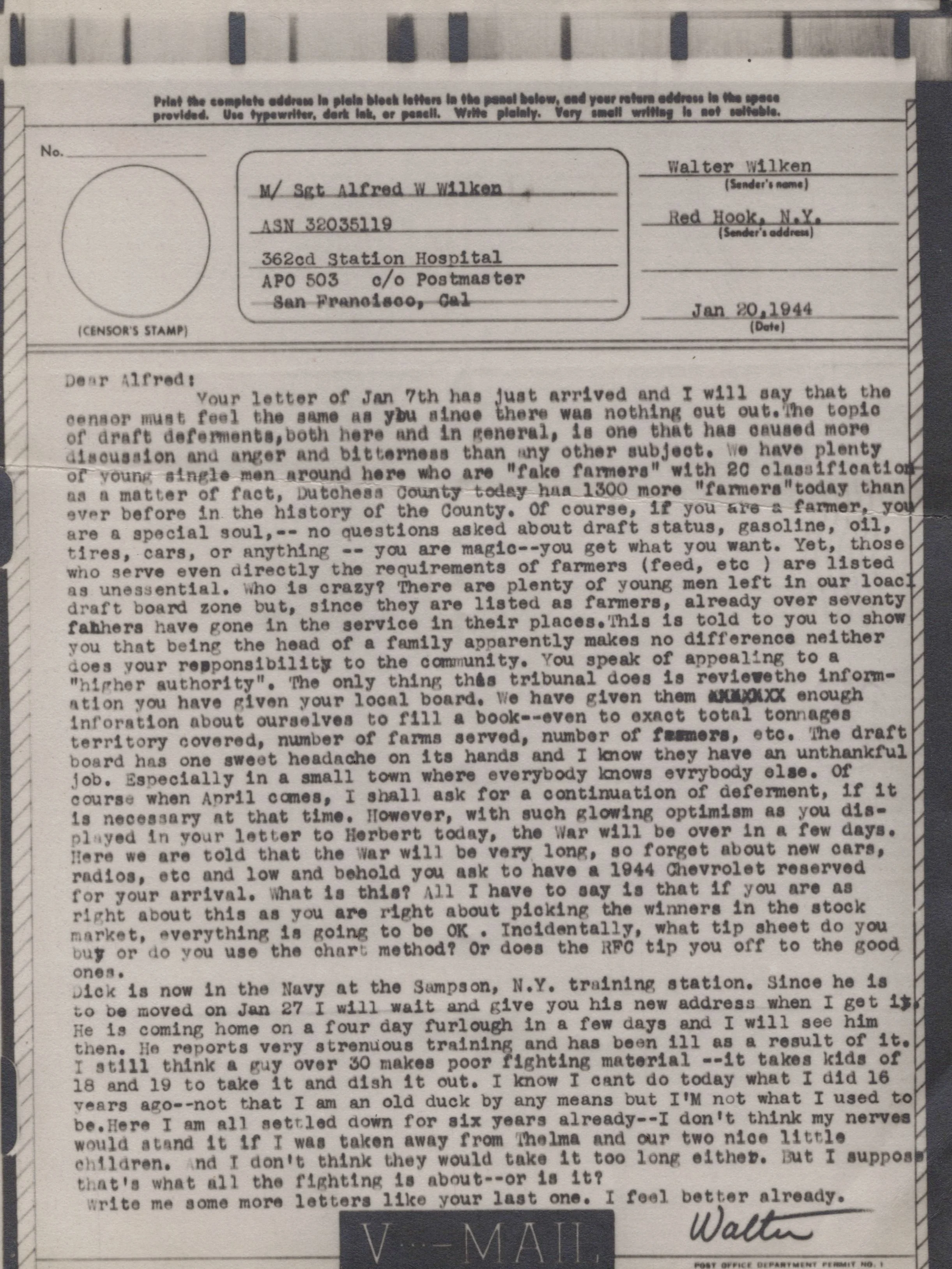 The Wilken Family V-Letters: Interpretive Perspectives on Life in Red ...