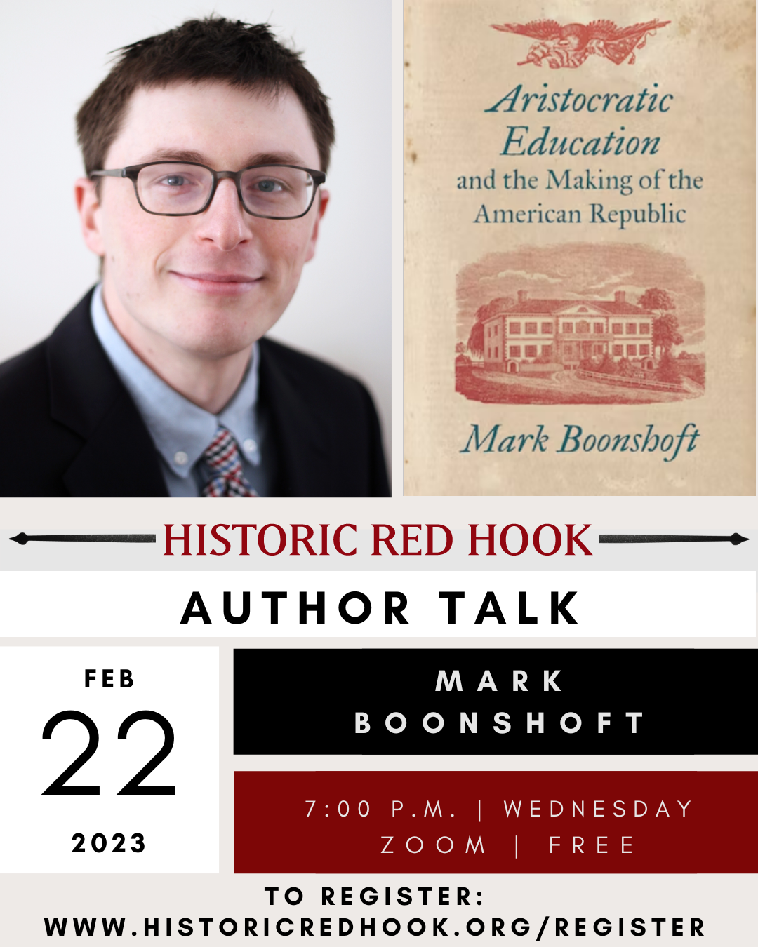 Author Talk: Mark Boonshoft — Historic Red Hook