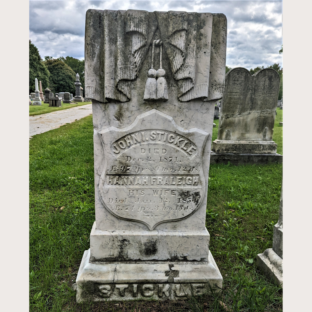 Cemetery Crawl - John I. Stickle and Hannah Fraleigh — Historic Red Hook