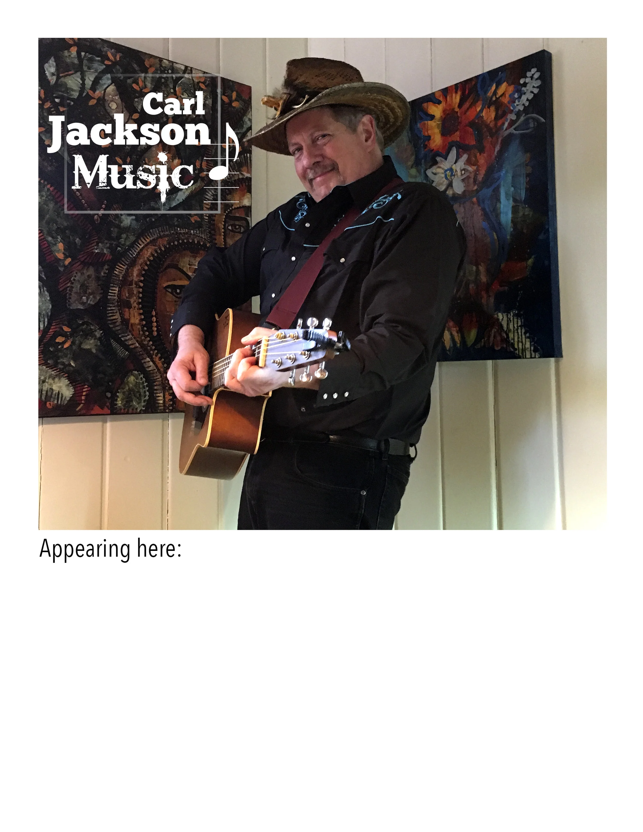 Booking/Contact/Flyers — Carl Jackson Music Wisconsin