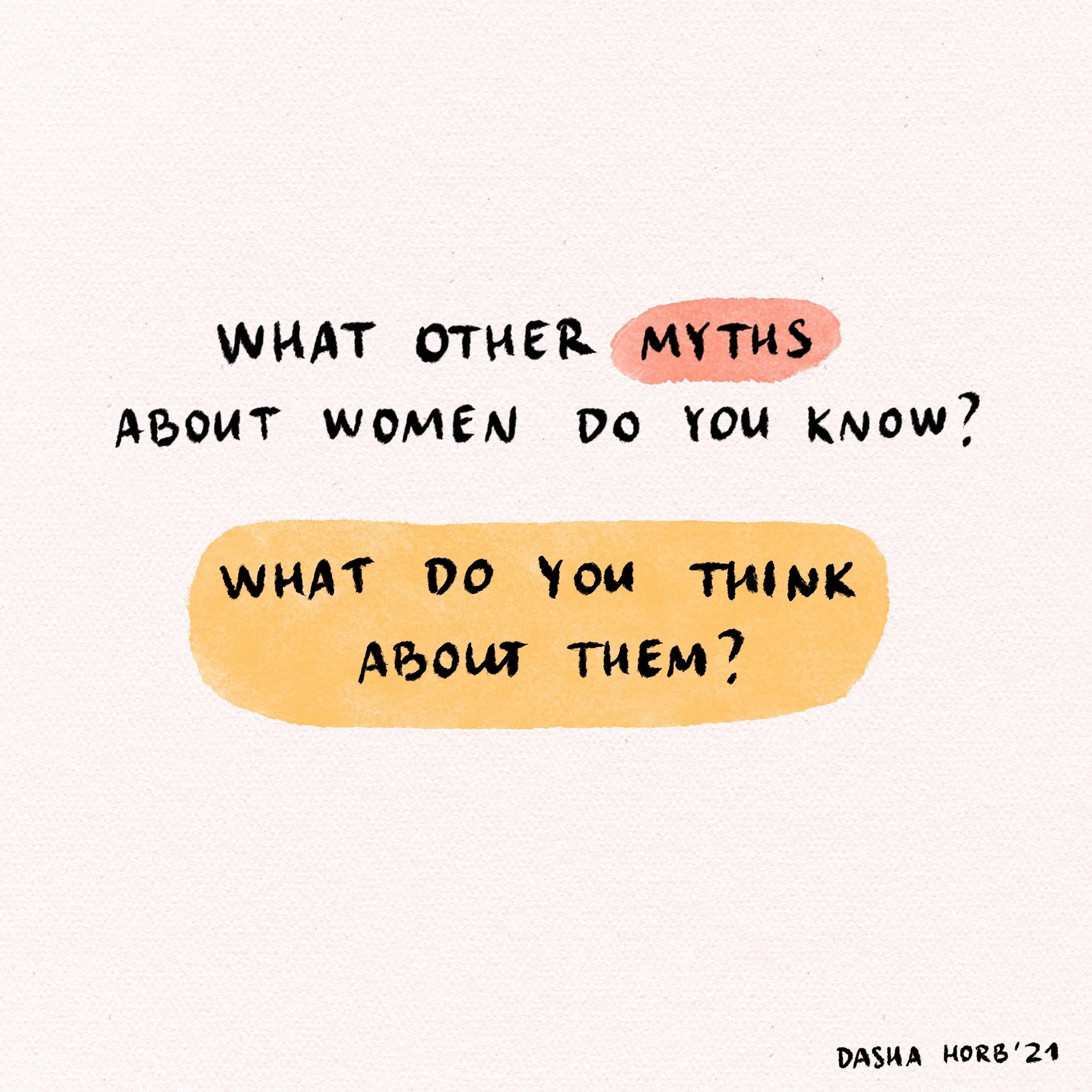 5 myths about women — Dasha Horb