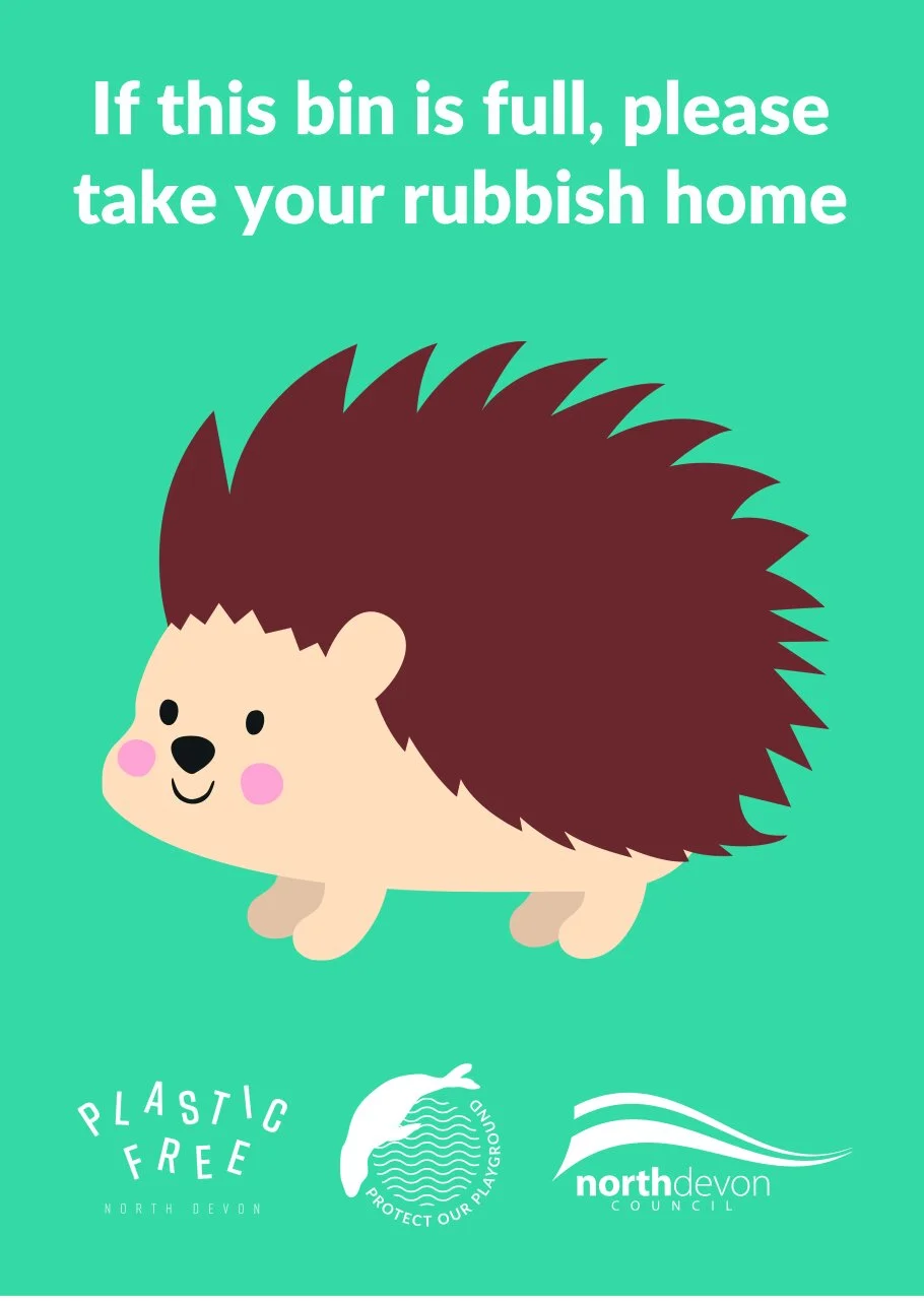 Council teams up with Plastic Free North Devon in new bin sticker ...
