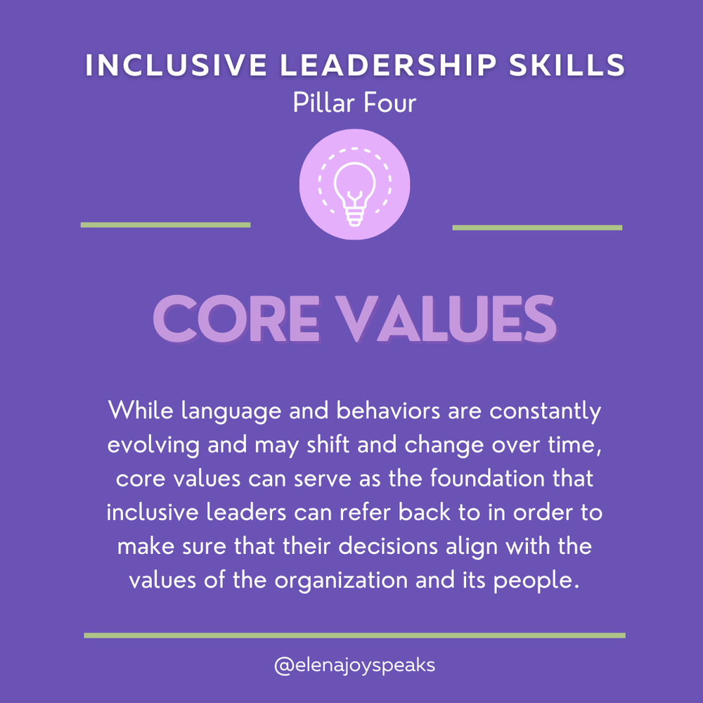 Inclusive Leadership Pillar 4: Core Values — latitude