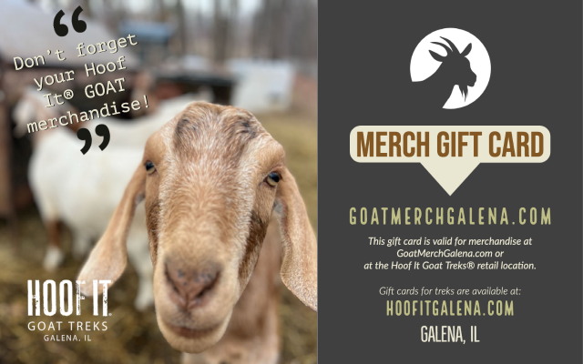 Gift Cards — HOOF IT GOAT TREKS - Hike with goats in Galena, IL