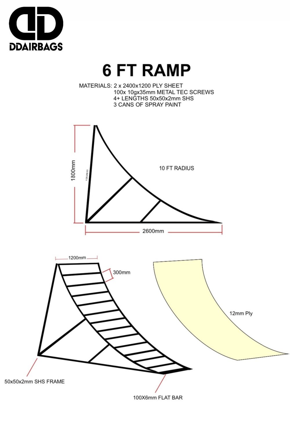 DIY BMX Ramp Plans and Specifications — DD AirBags - AirBags for All ...