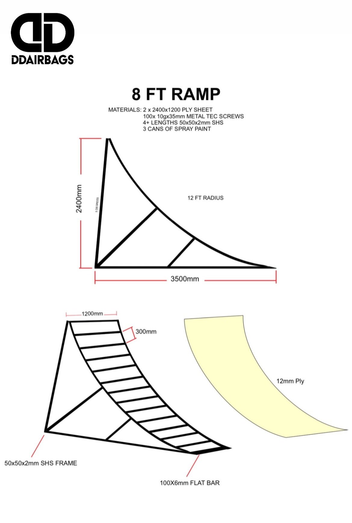 DIY BMX Ramp Plans and Specifications — DD AirBags - AirBags for All ...