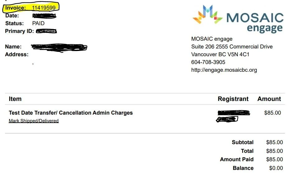 TRF Info Page — MOSAIC engage