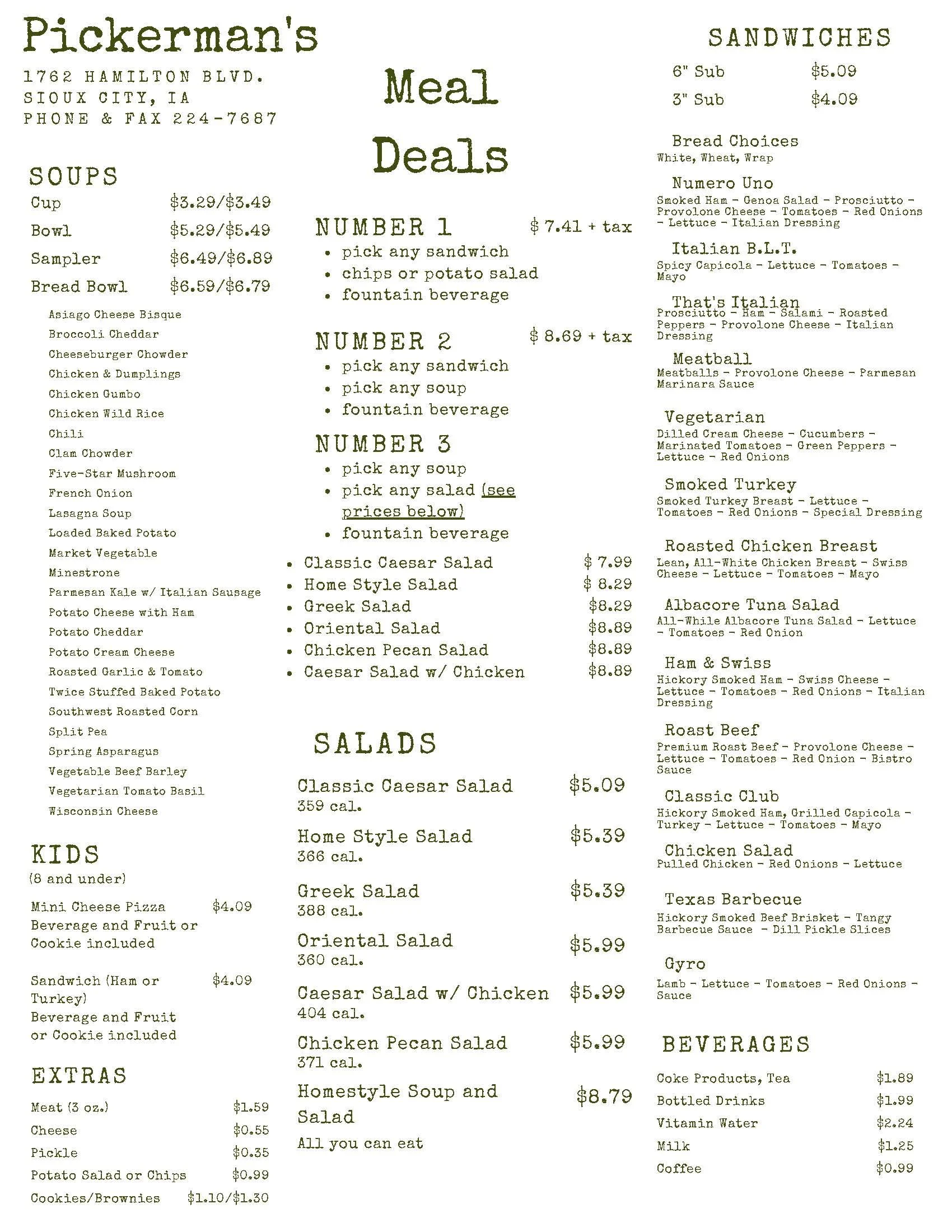 Menu — Pickerman'sPickerman’s