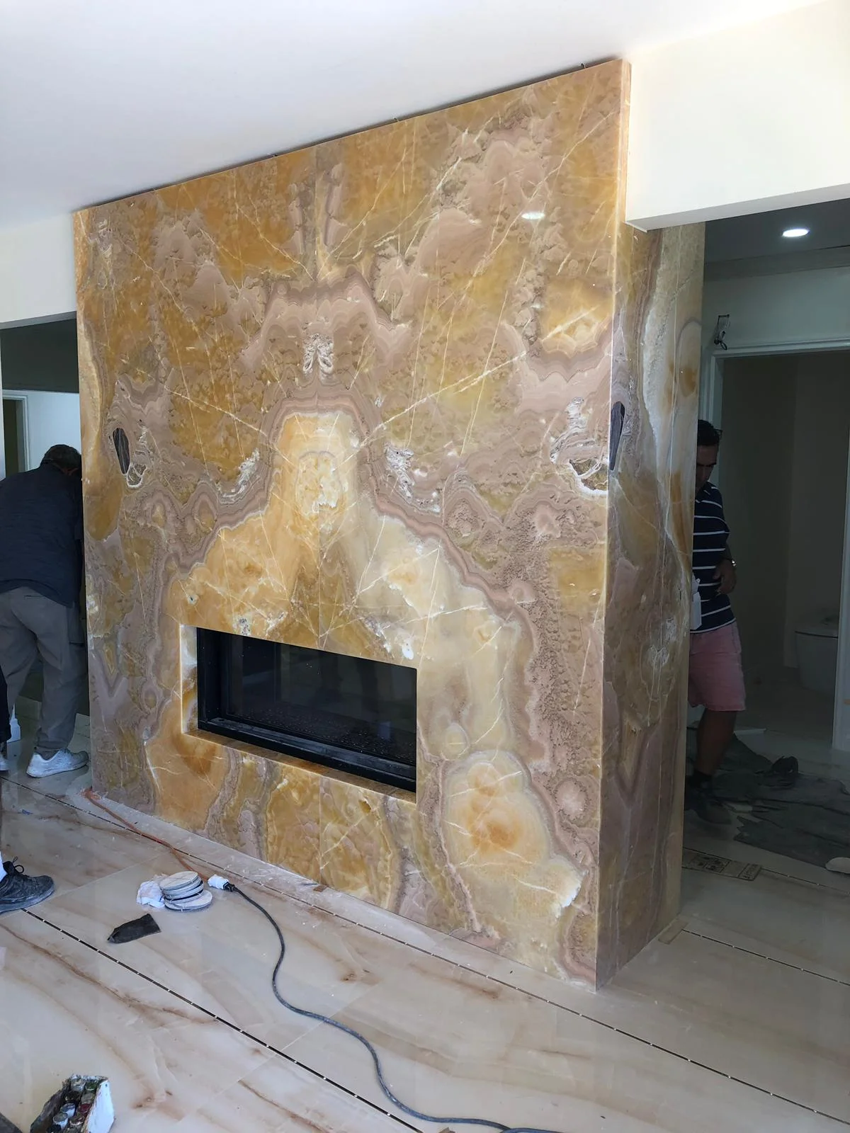 Look at the progression of this Gorgeous Onyx Installation! — Stone Age