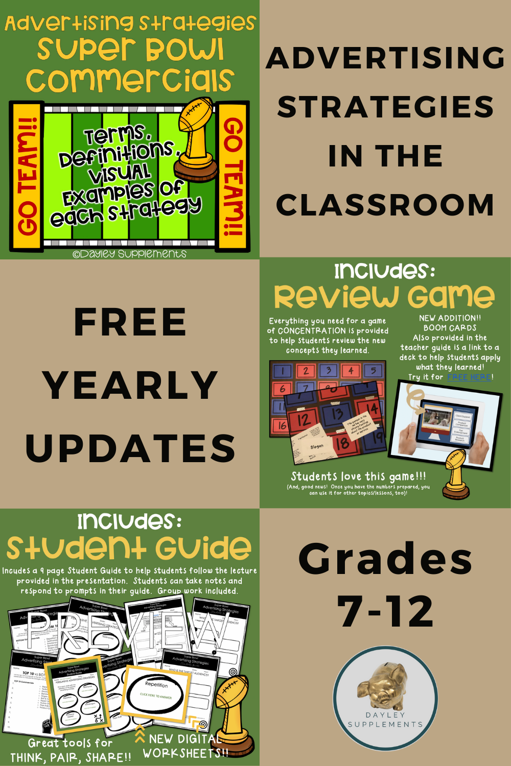 Advertising Strategies Used in the BIG GAME — Dayley Supplements