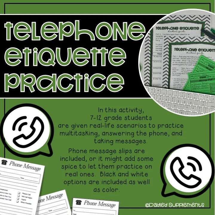 Telephone Etiquette — Dayley Supplements
