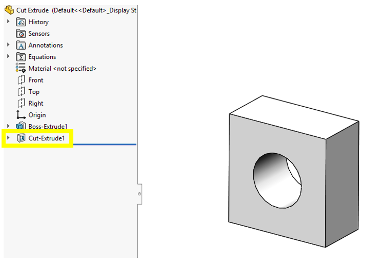 SolidWorks Cut Extrude Basics Perception Engineering solidworks-cut-extrude-basics-perception-engineering