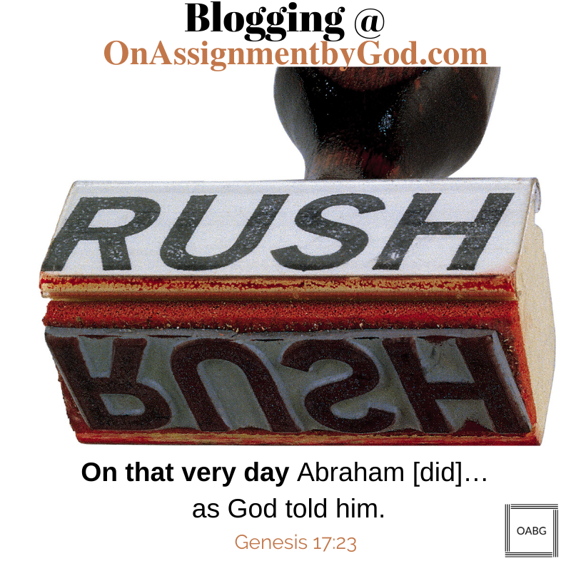 Rushing! — ON ASSIGNMENT BY GOD