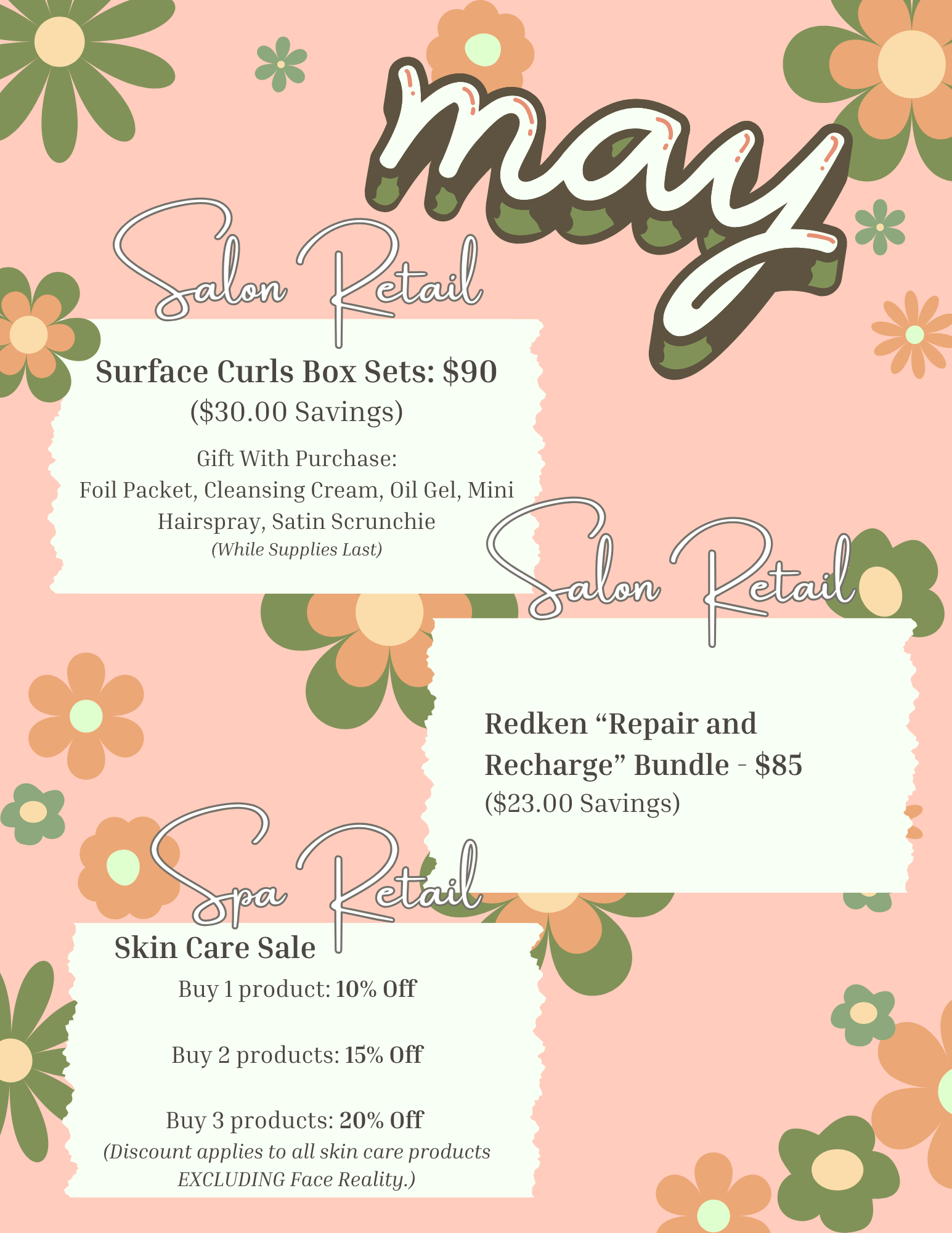 Monthly Promotions — Capitol Beauty School