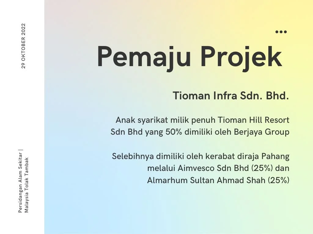 Say NO to the New Tioman Airport - Reef Check Malaysia