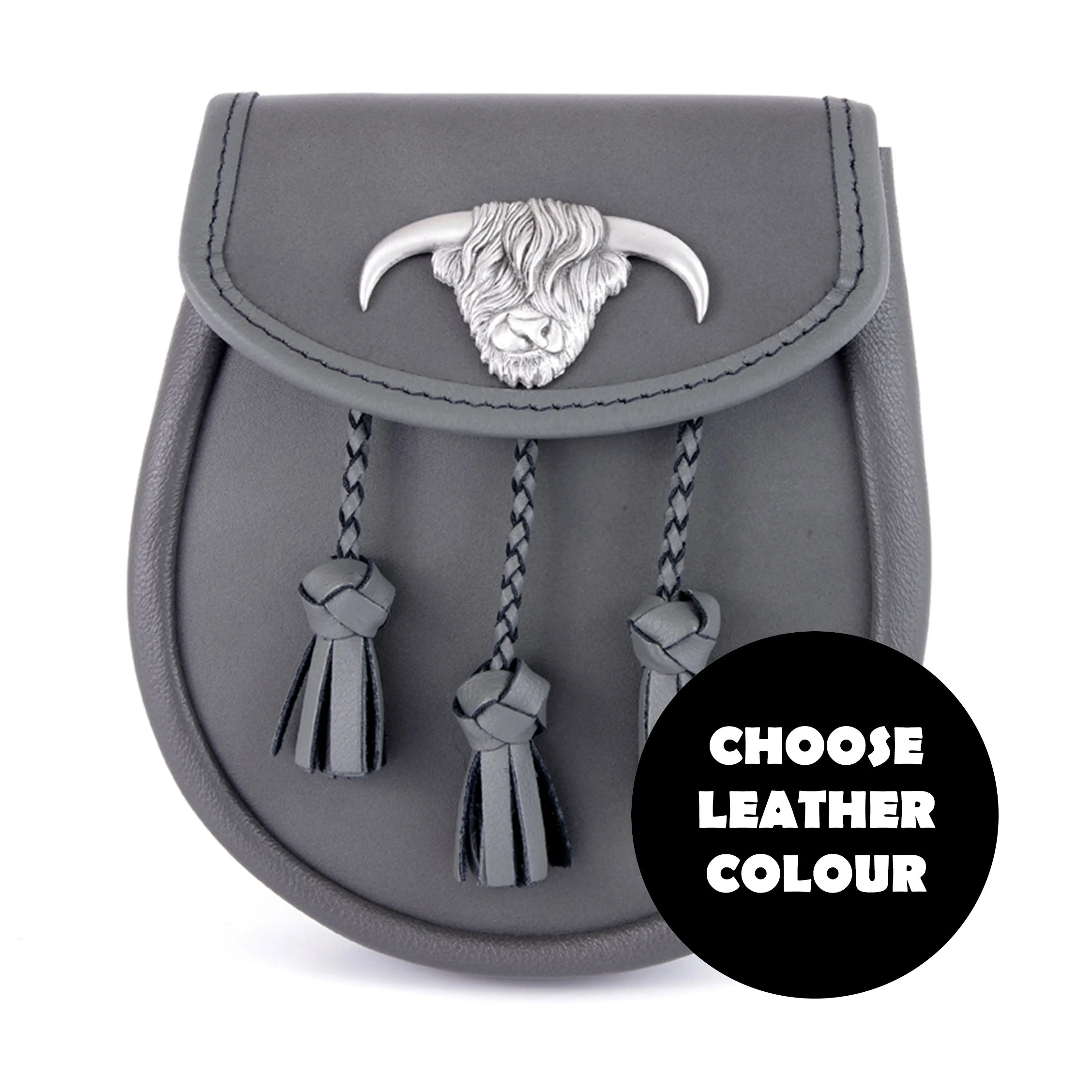 Brown Jacobite Pouch Sporran from Slanj Kilts | Glasgow Kilt Hire | Buy ...