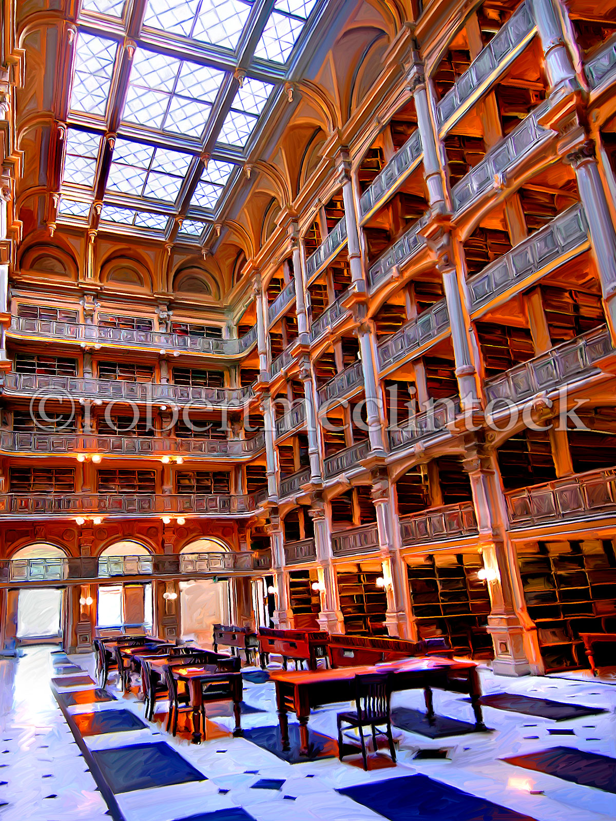 "PEABODY LIBRARY" - MOUNT VERNON — RobertMcClintock.com