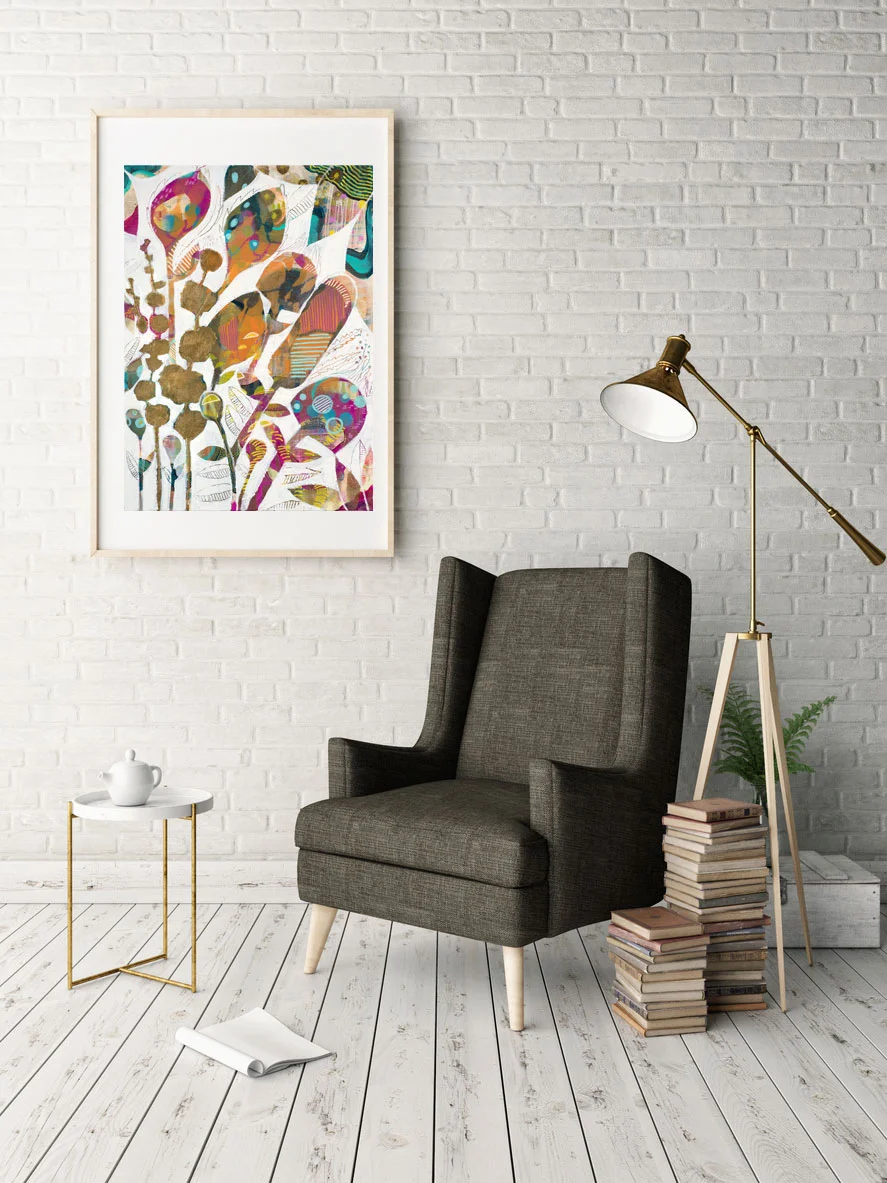 'Botanical Nuance VIII' Square Fine Art Print — Susan Nethercote