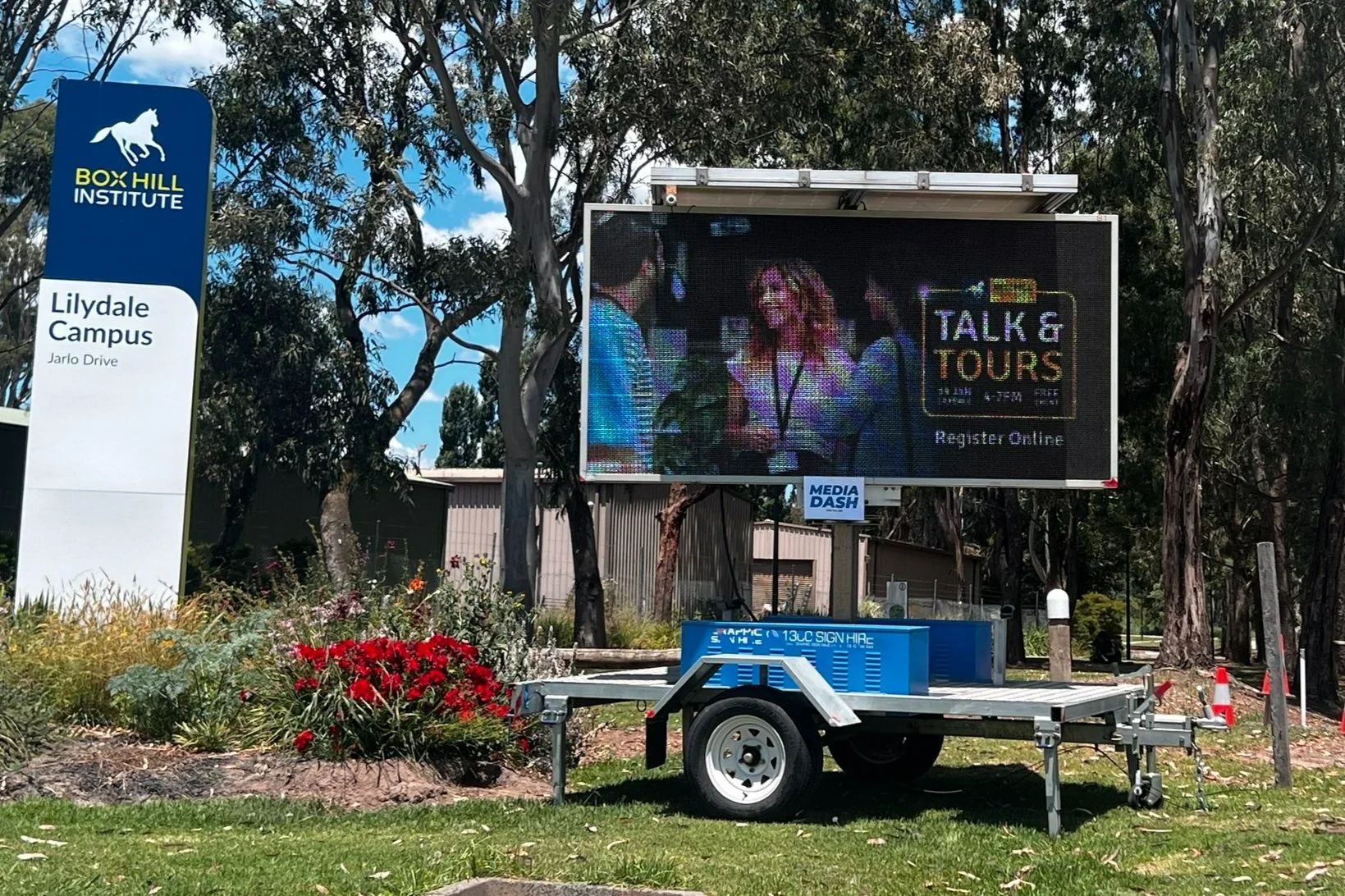 Media Dash 24/7 Solar LED trailers screens