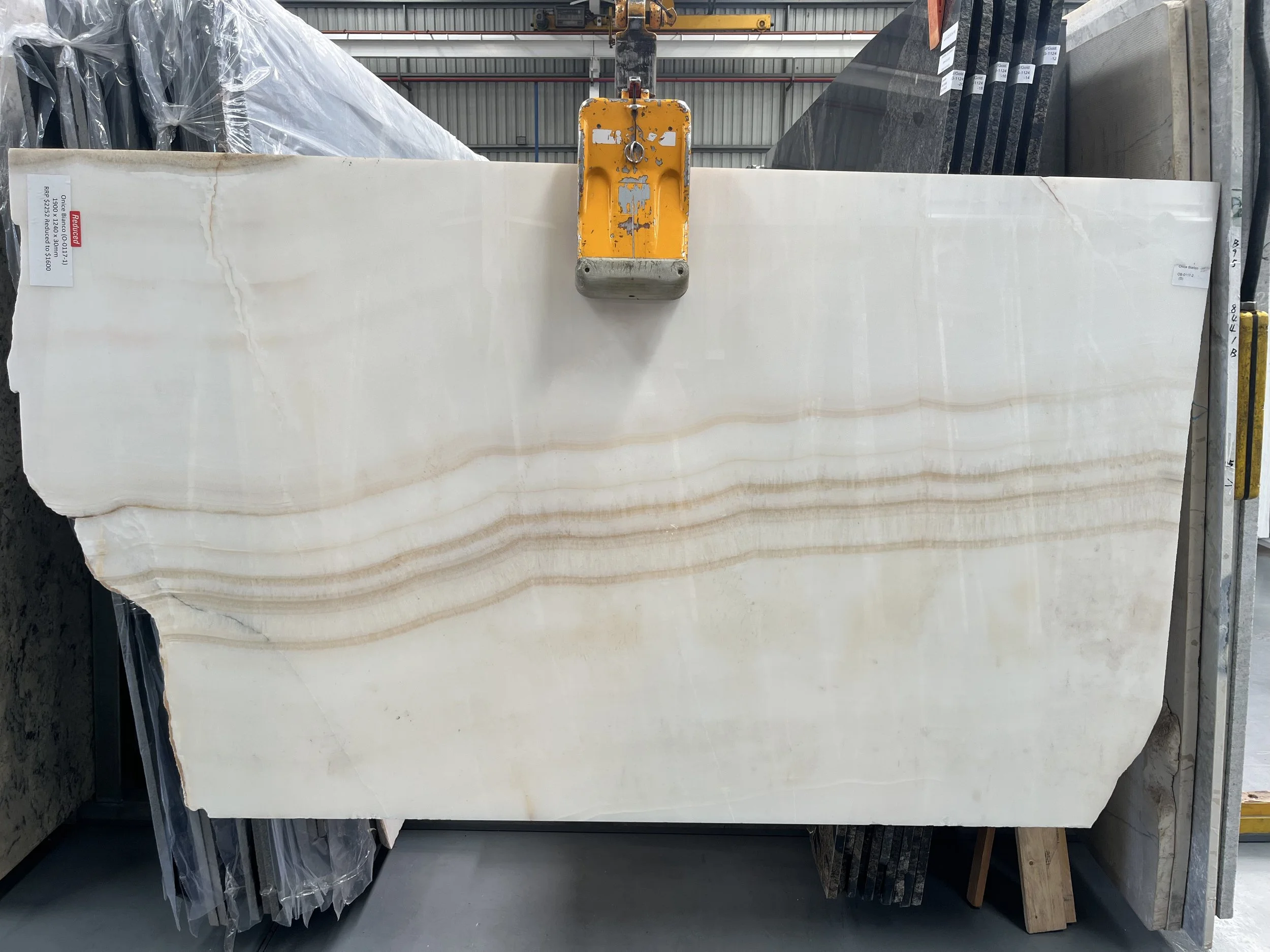 Onice Bianco - Polished - 2100x800x20 — Complete Marble & Granite