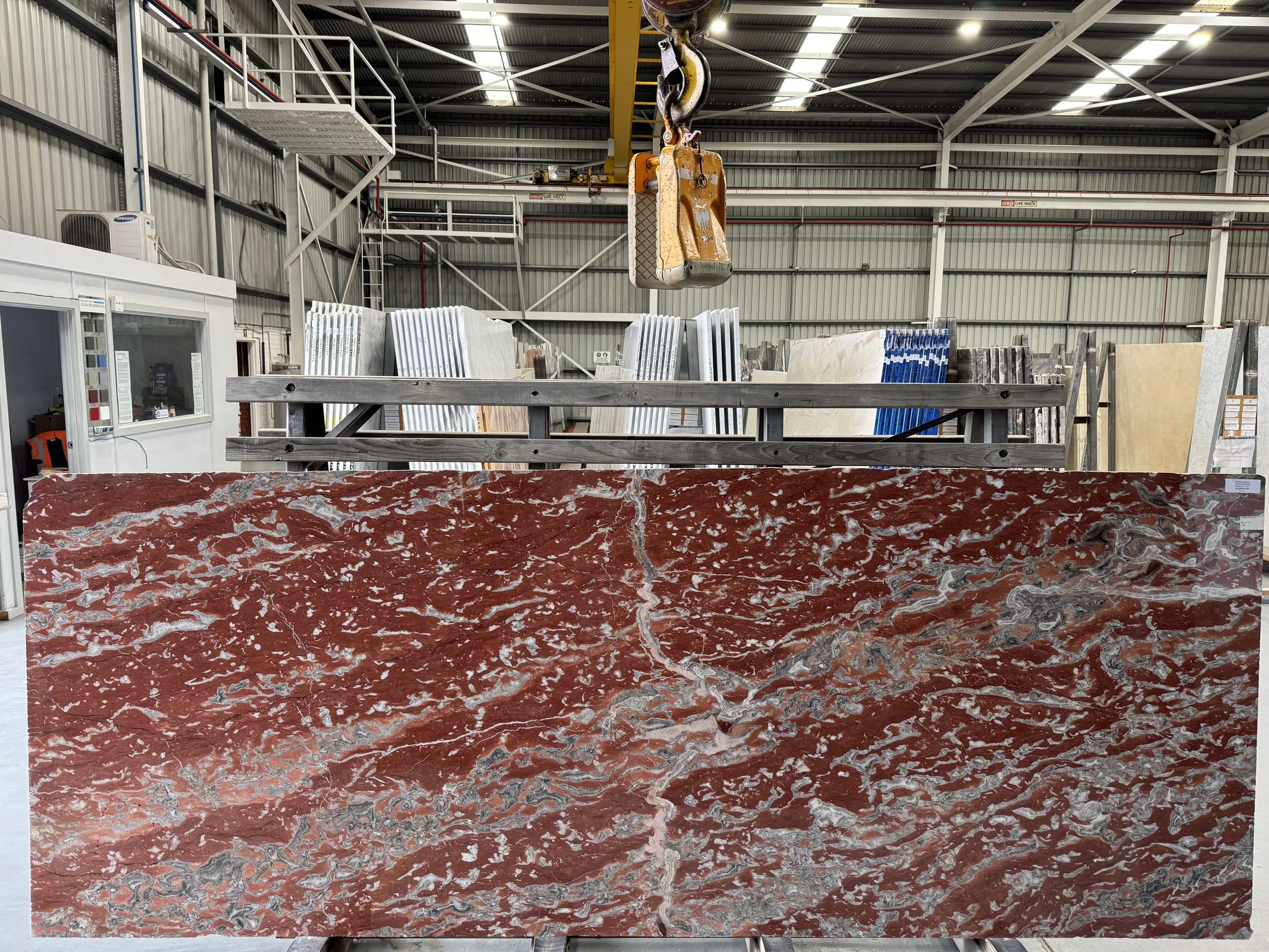 Rosso Francia - Polished - 3400x1260x20 — Complete Marble & Granite