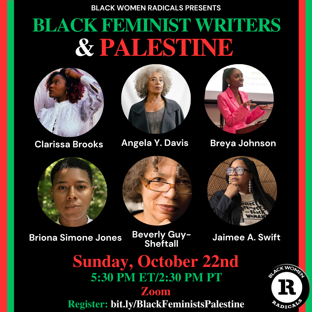 Upcoming Event: Black Feminist Writers and Palestine — Black Women Radicals