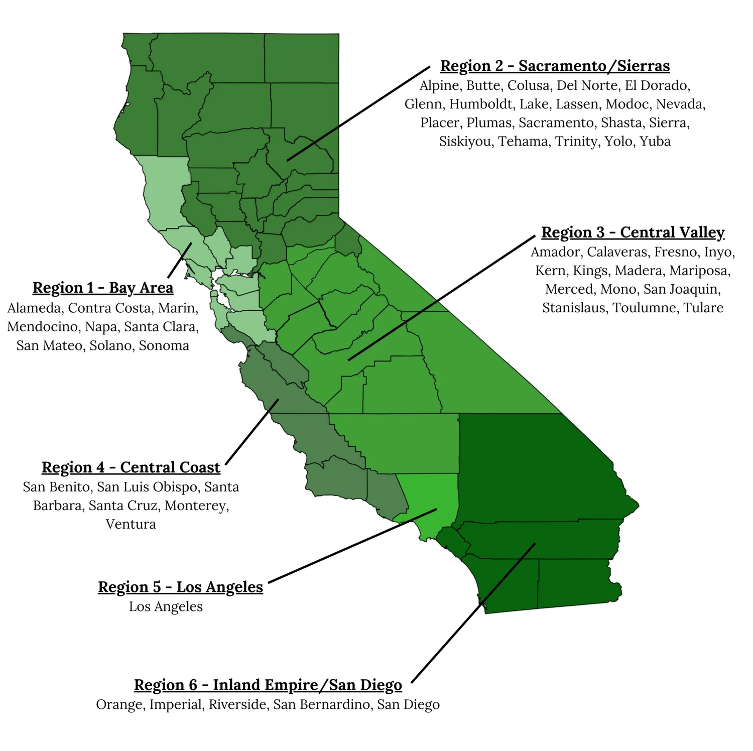Regions — CALSA