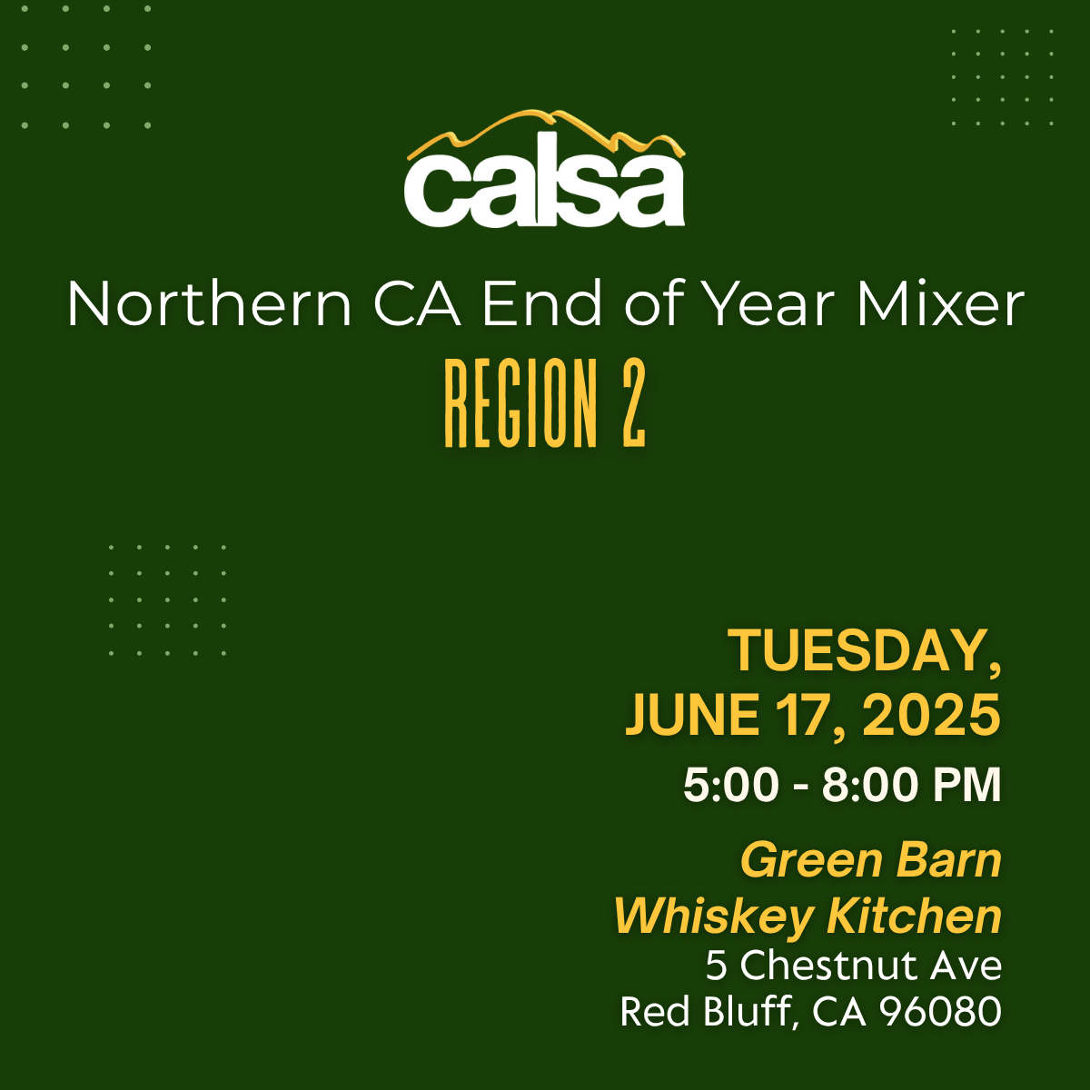 Upcoming Events — CALSA