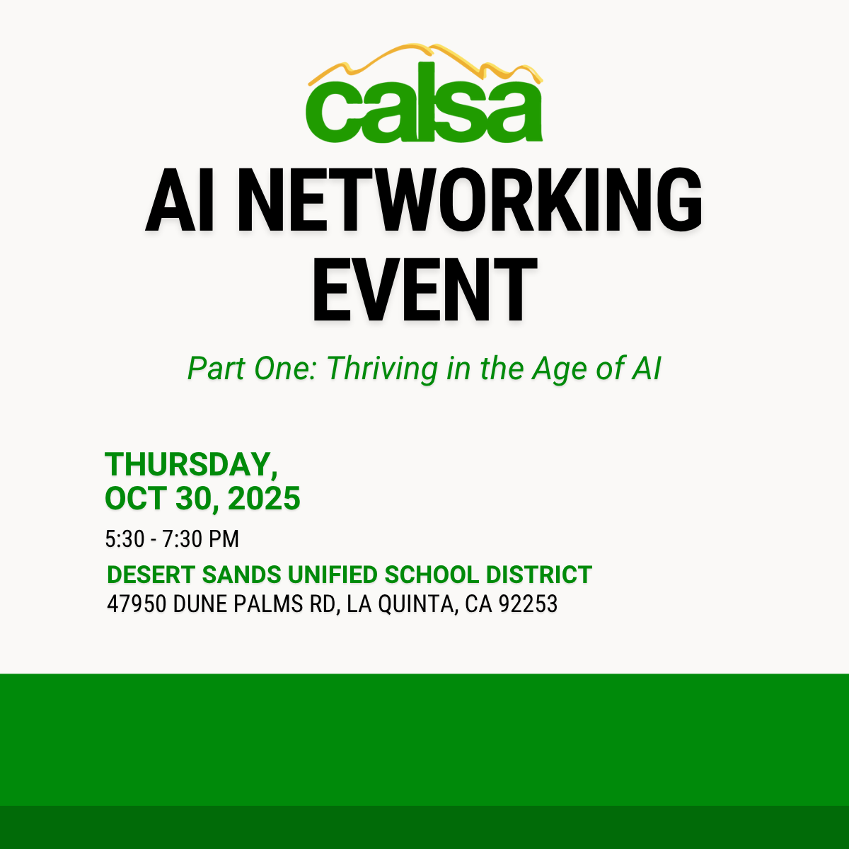 Upcoming Events — CALSA