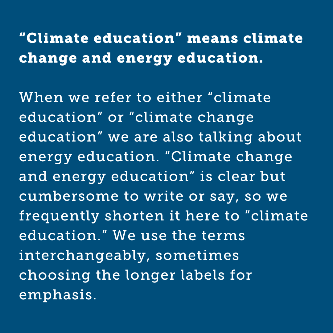 We need to support climate change education because it works ...