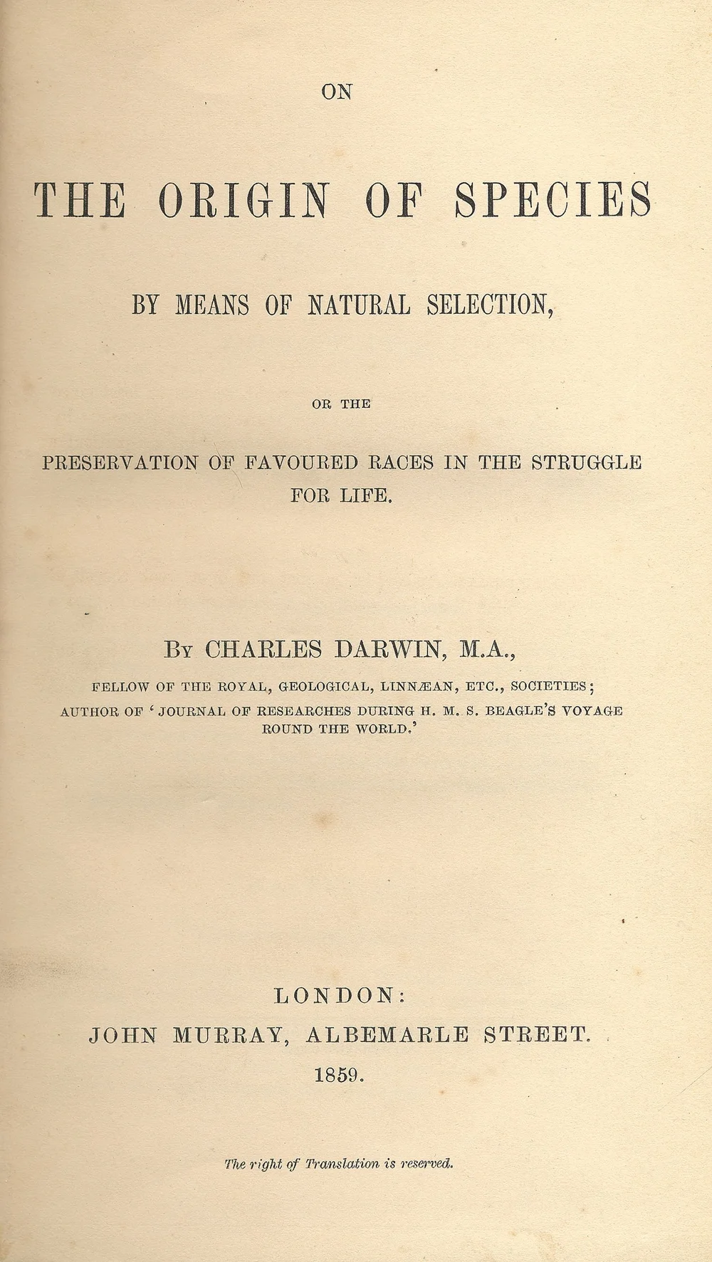“On the Origin of Species” as a Great Book — Paleontological Research Institution