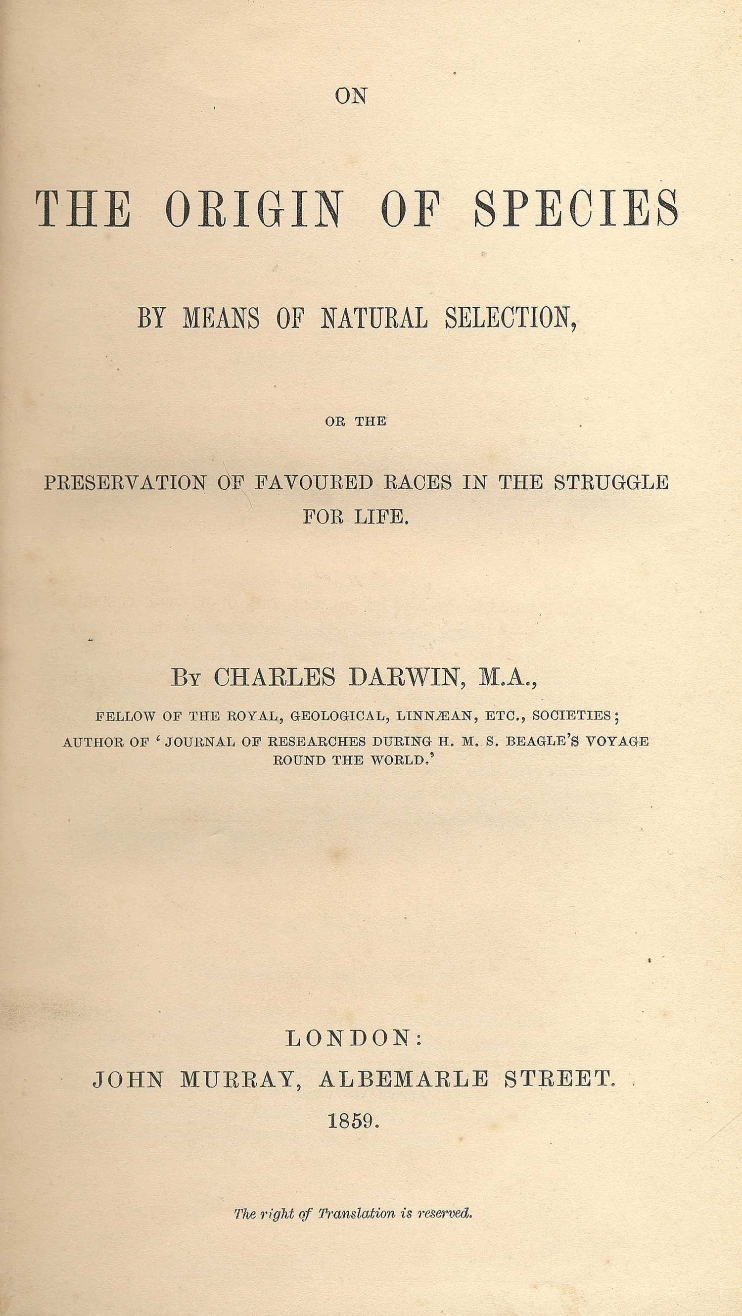 “On the Origin of Species” as a Great Book — Paleontological Research ...
