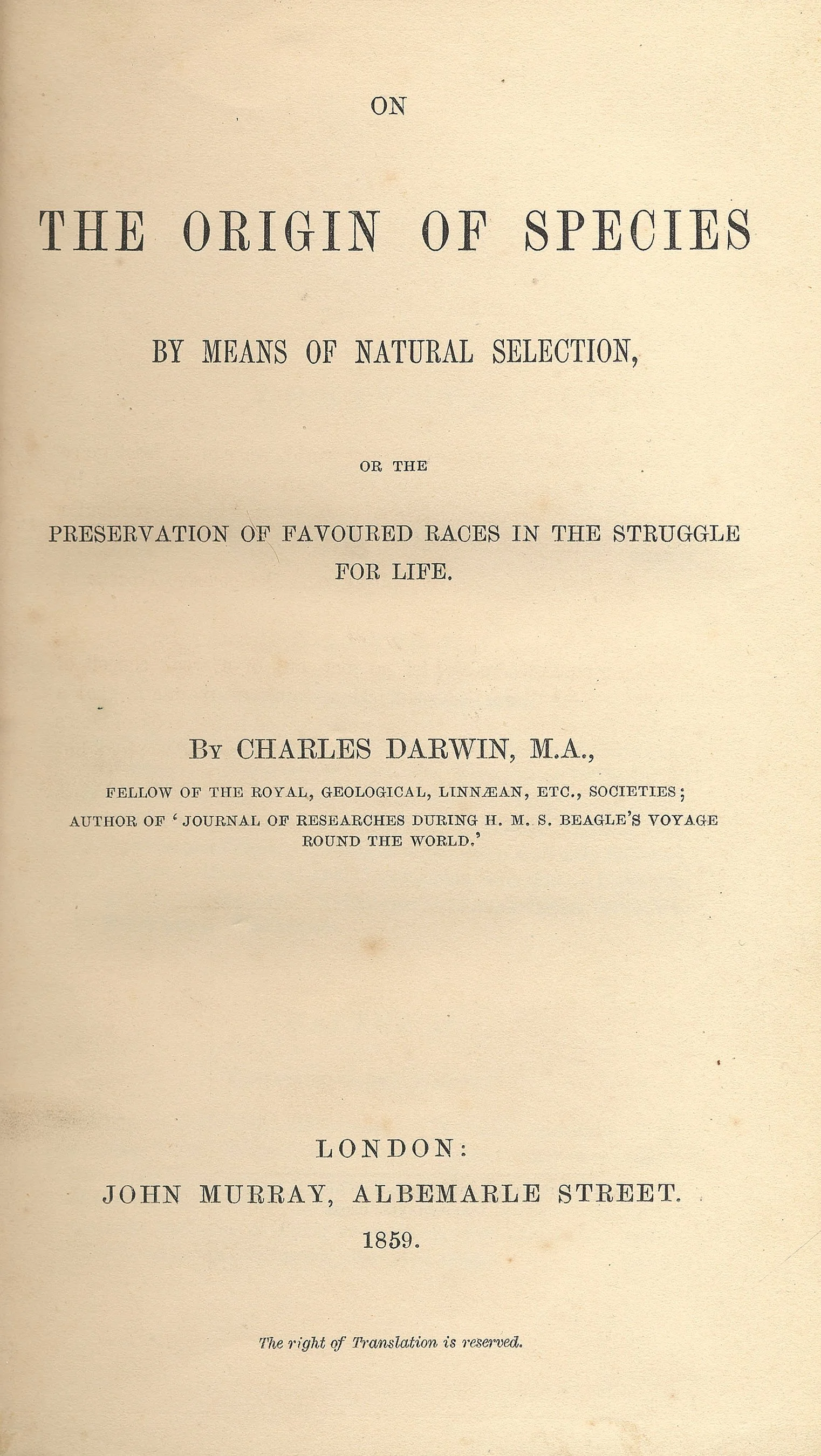 “On the Origin of Species” as a Great Book — Paleontological Research ...