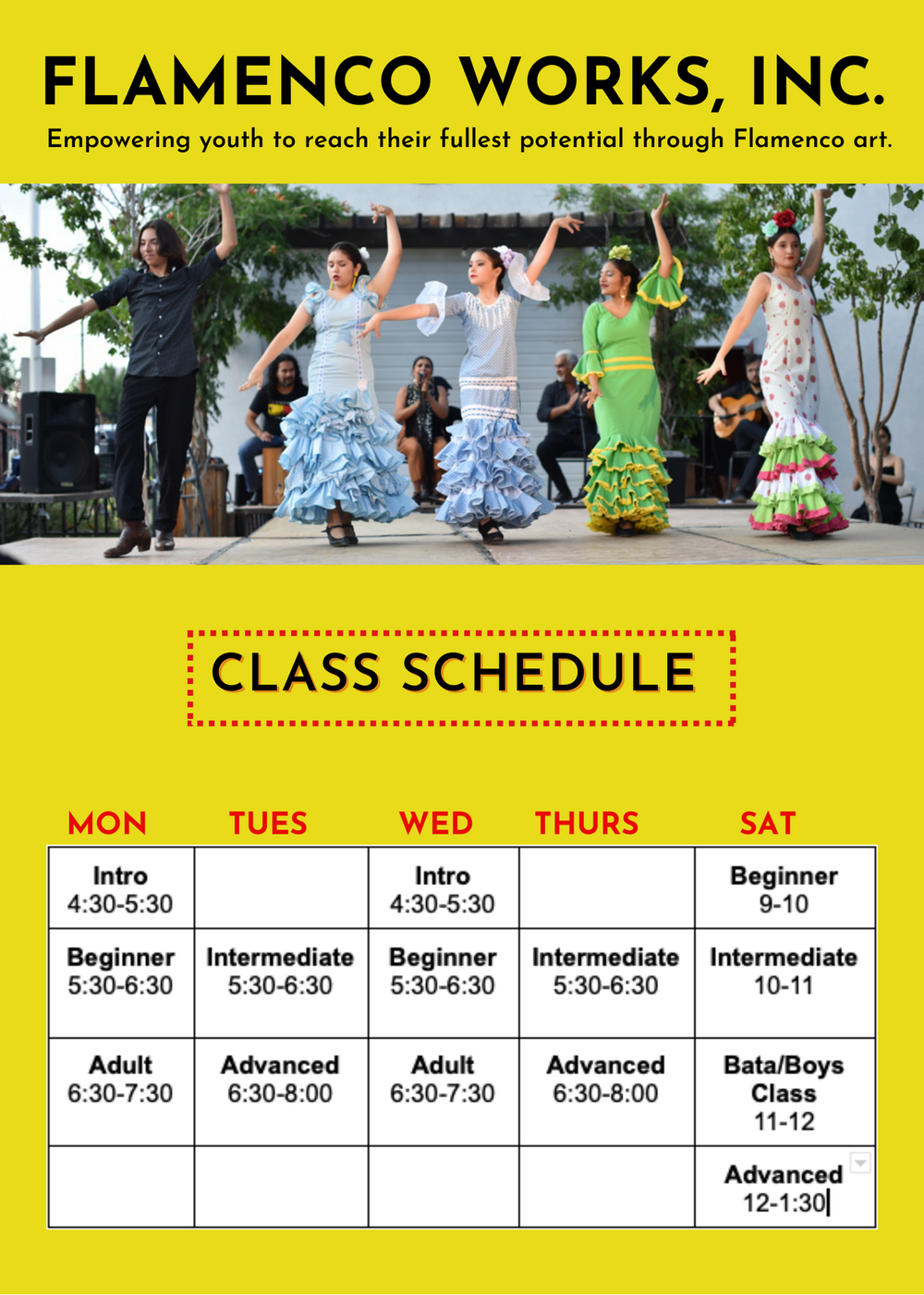 Classes — Flamenco Works, Inc.