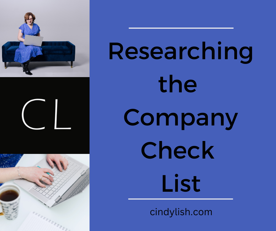 Research the Company for a Job Interview — Cindy Lish