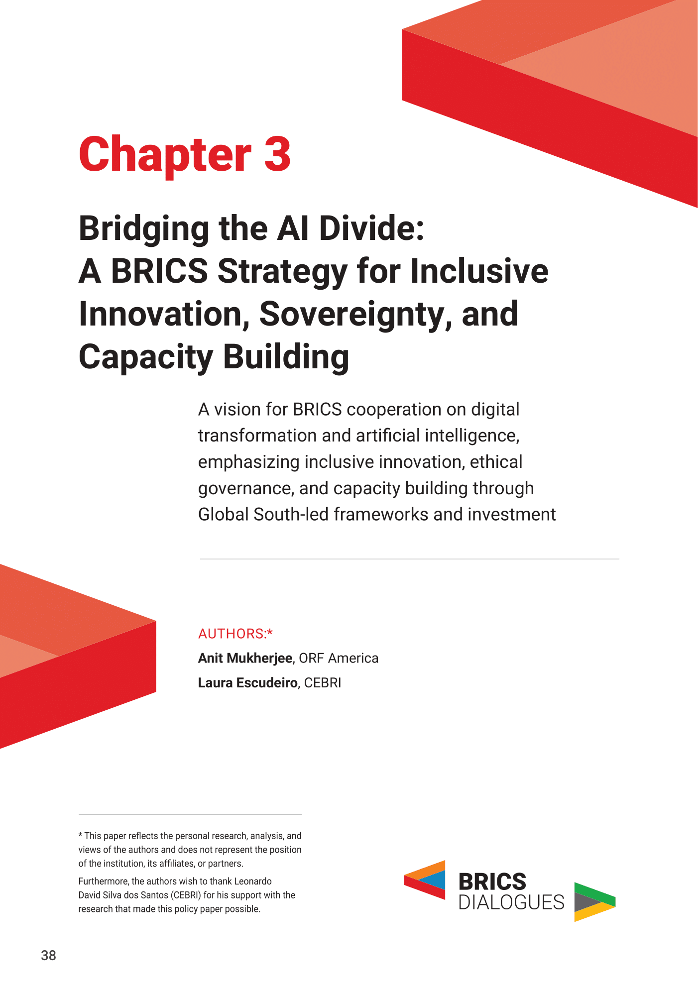 Bridging the AI Divide: A BRICS Strategy for Inclusive Innovation ...