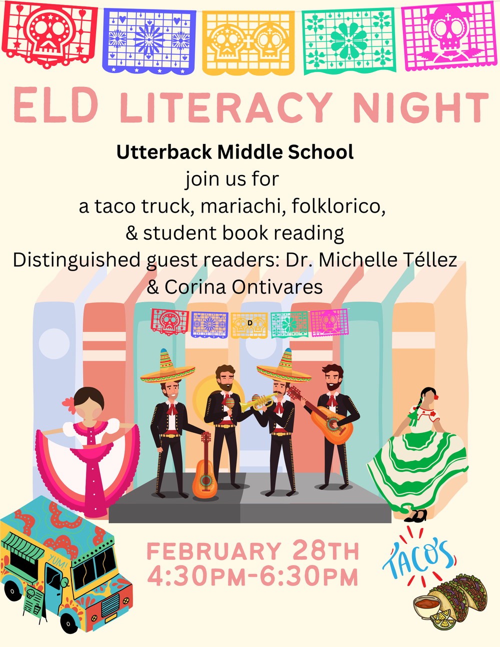 ELD Literacy Night at Utterback Middle School. February 25th, 2025 ...