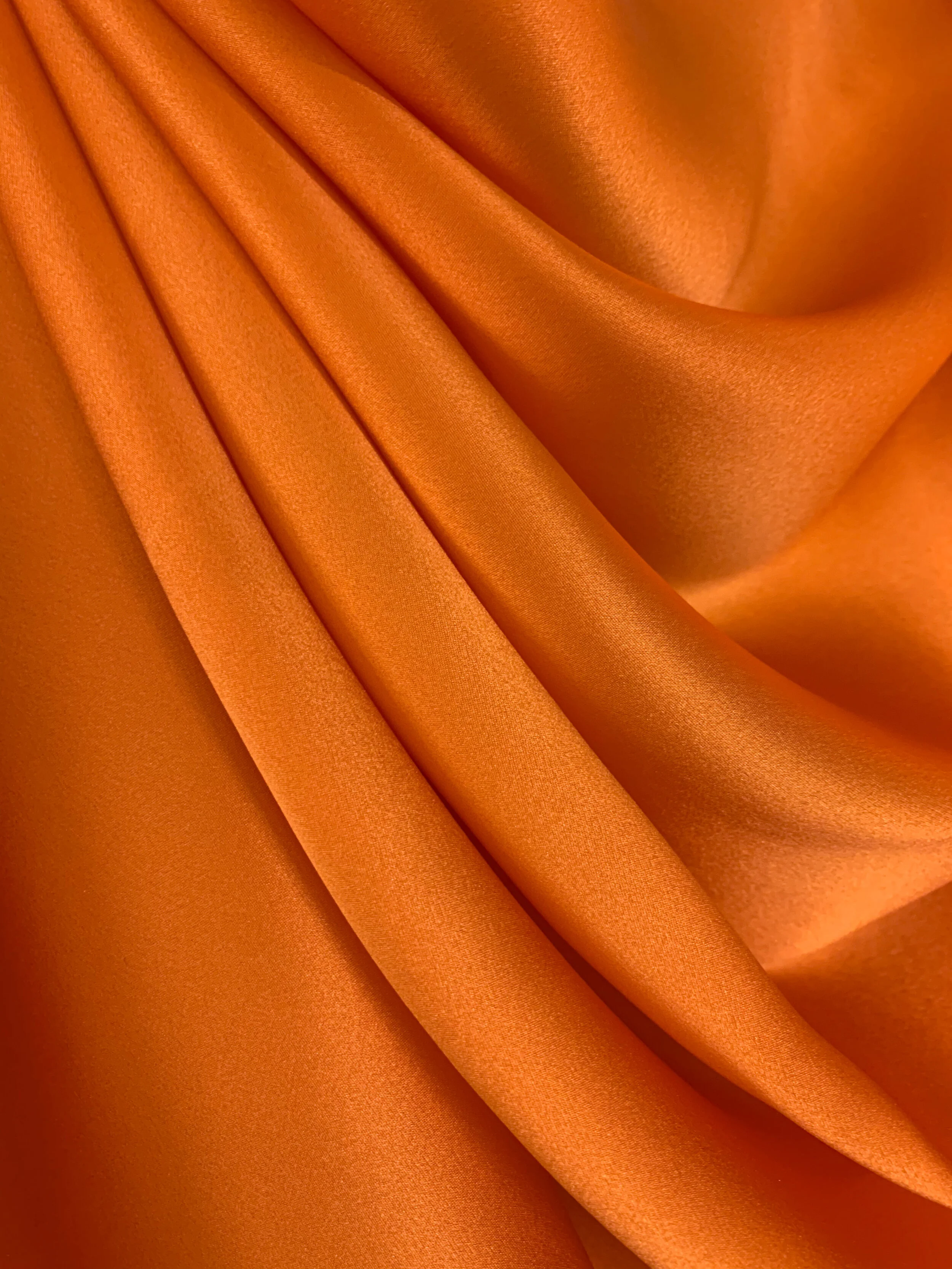 Orange Silk Fabric
