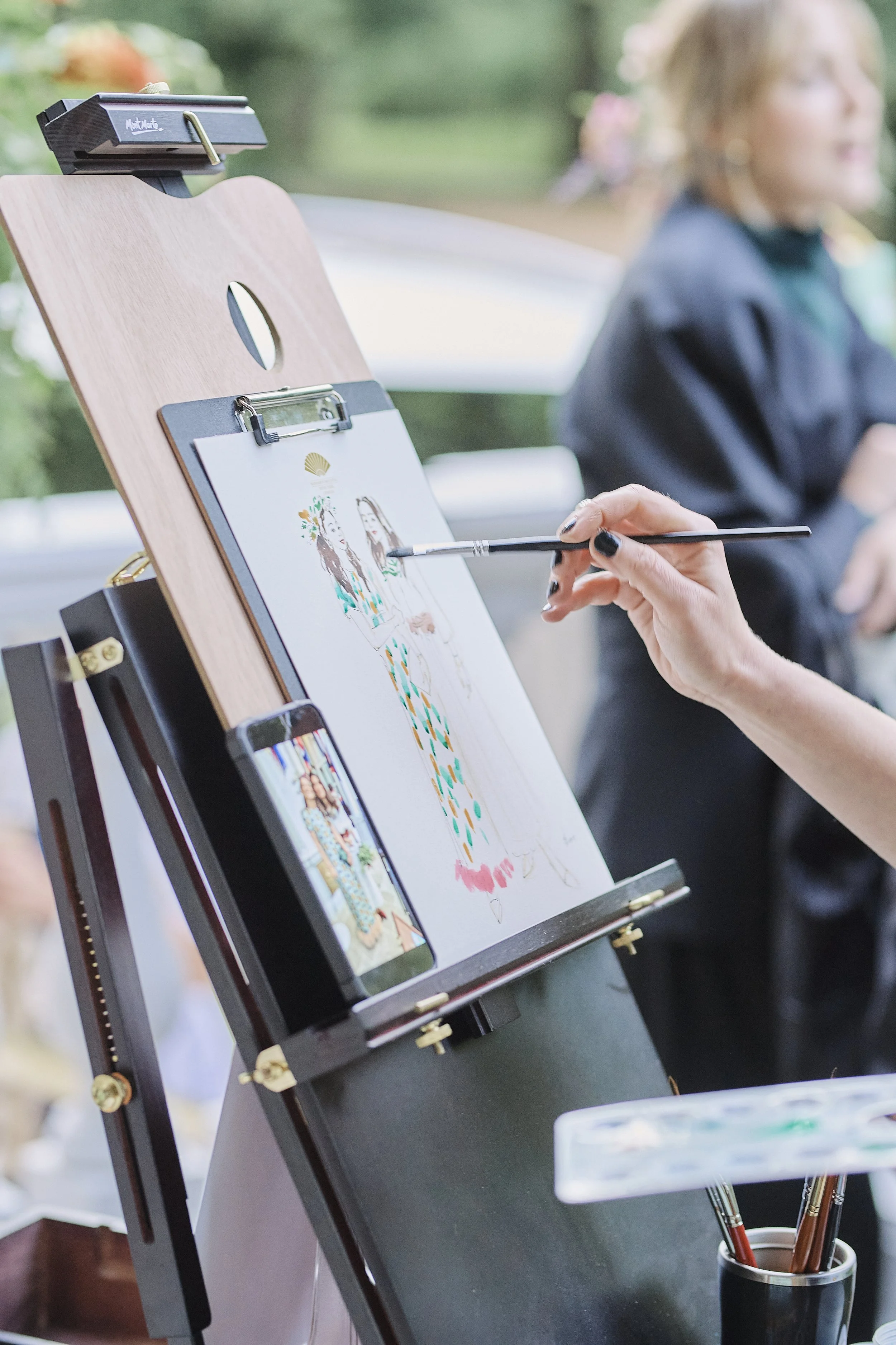 Live event artist. Fashion illustrator. Wedding illustrator.