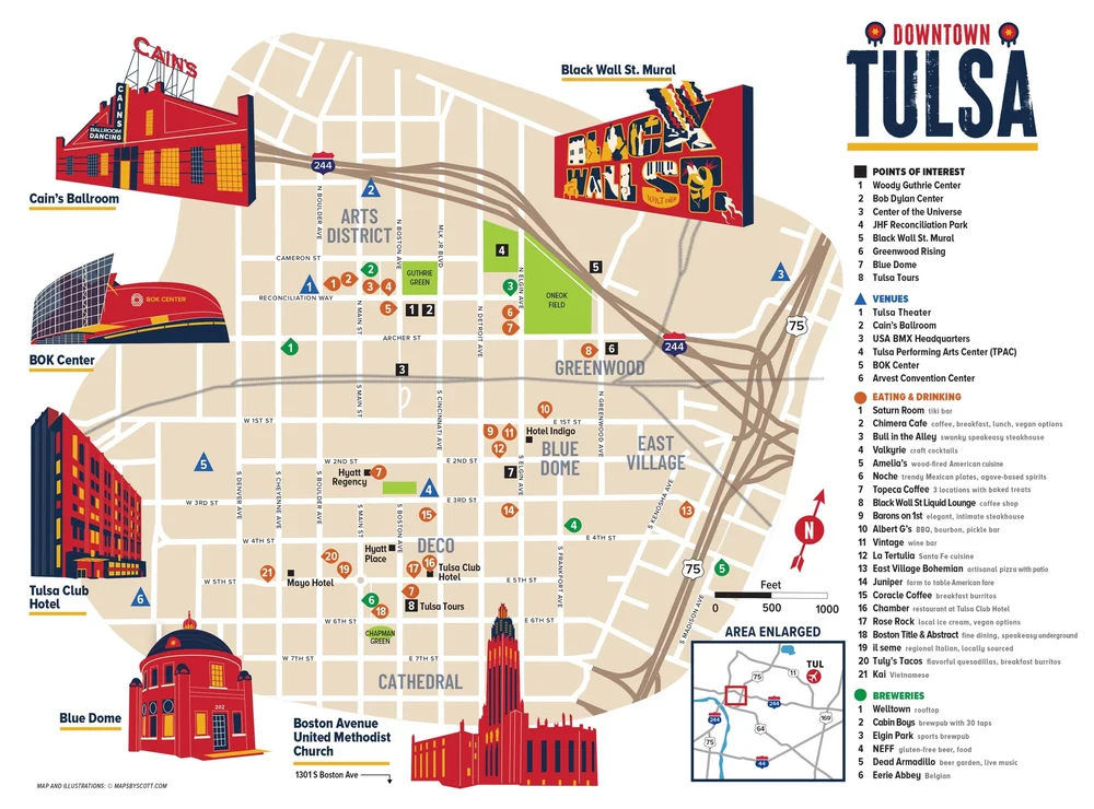 Downtown Tulsa Map — Tulsa Tours