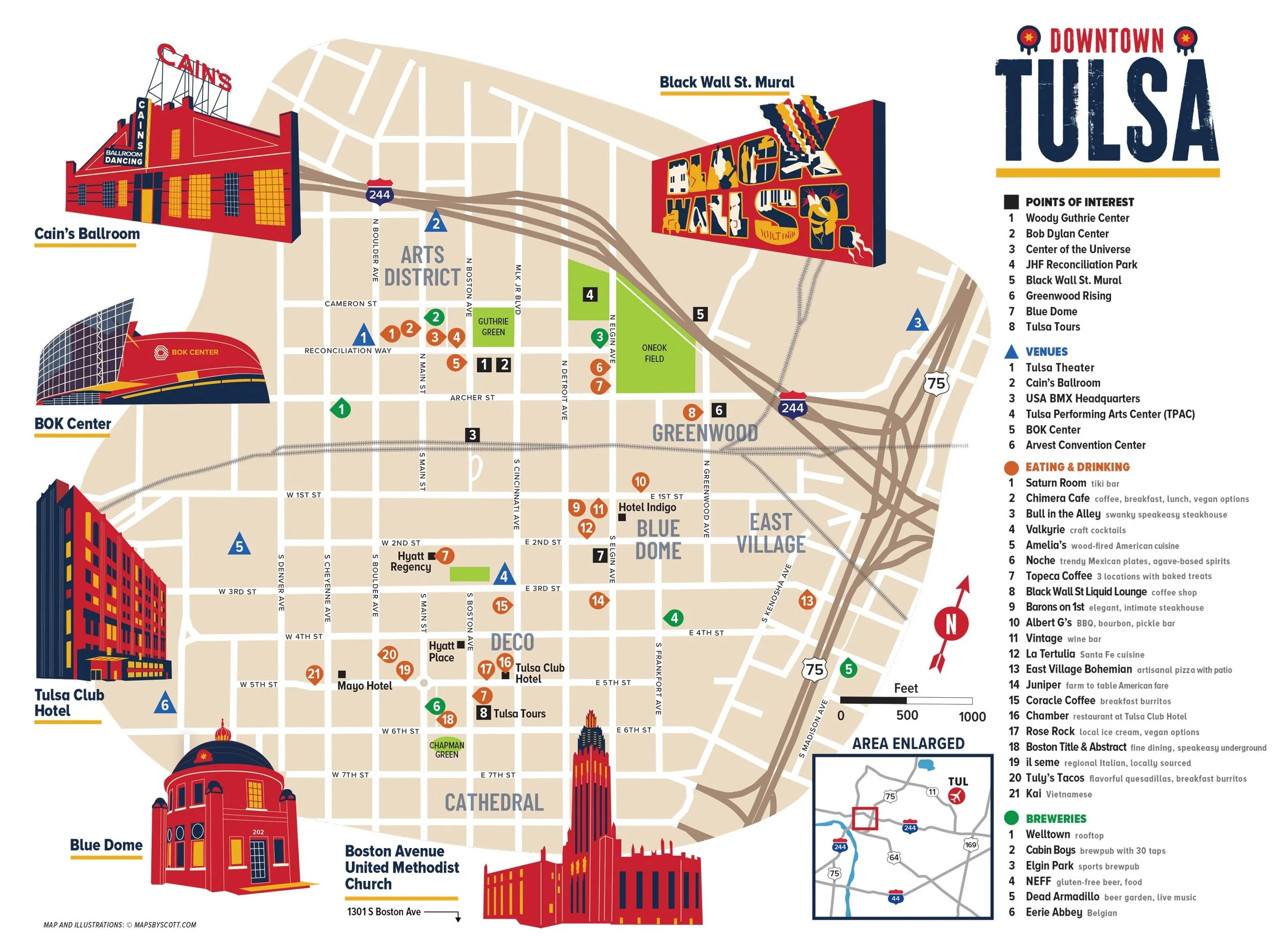 Downtown Tulsa Map — Tulsa Tours