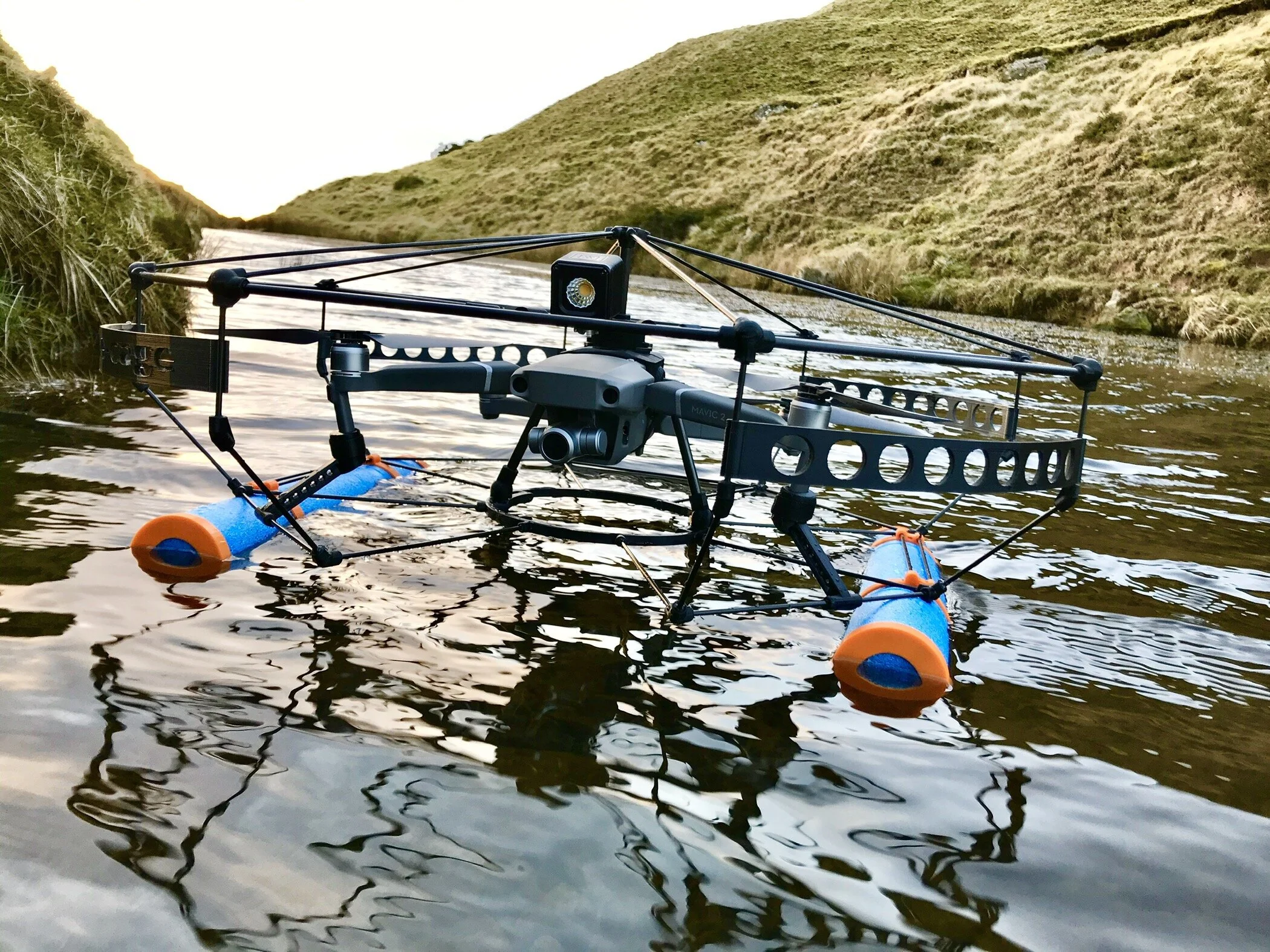 DJI Mavic 2 Drone Cage float system for data retention — Drone Cage ...