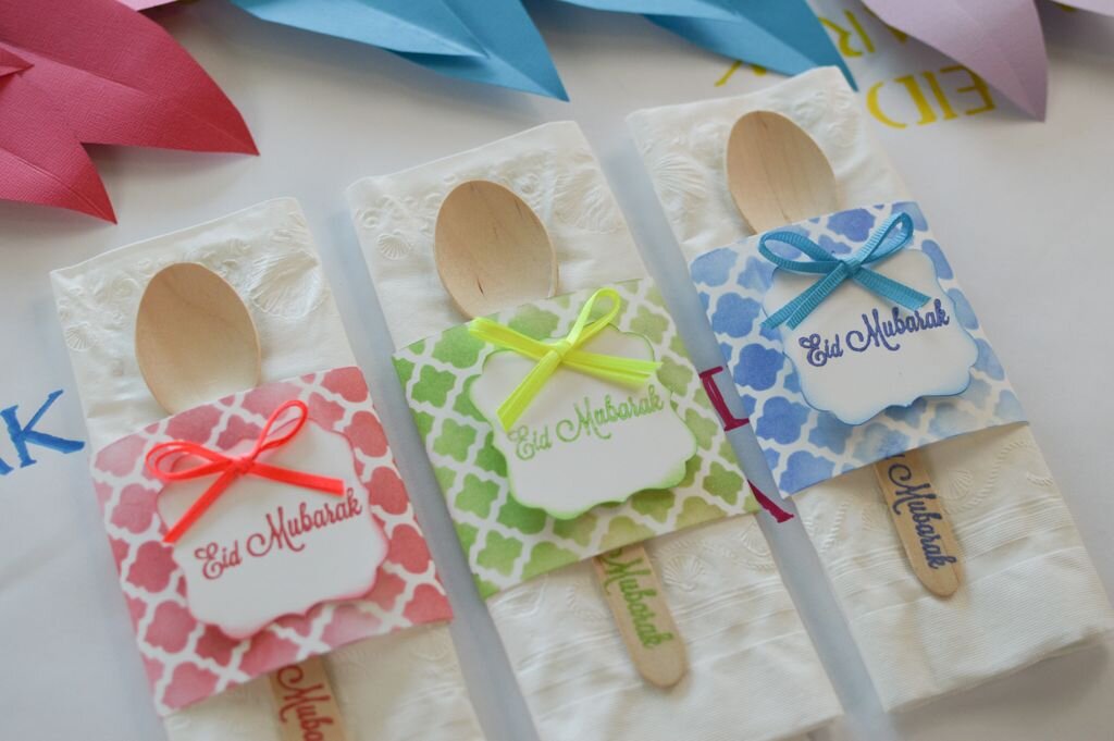 Fun Colorful EID table setup — Dstampss - Our Islamic DIY Craft Store