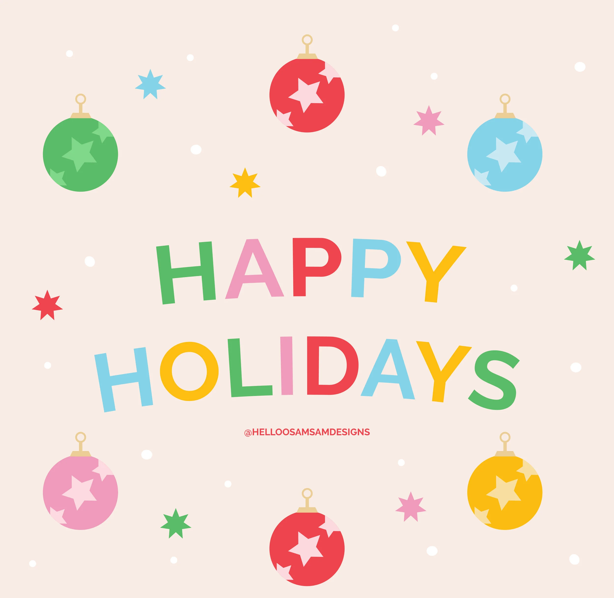 Christmas / Holiday Wallpaper — Helloo SamSam Designs