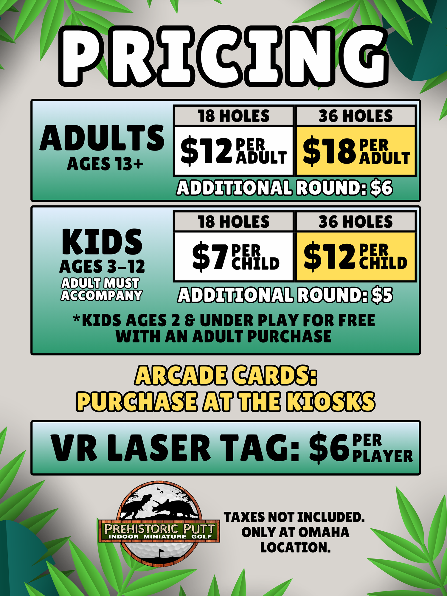 Prehistoric Putt Omaha — Let's Go Putt!